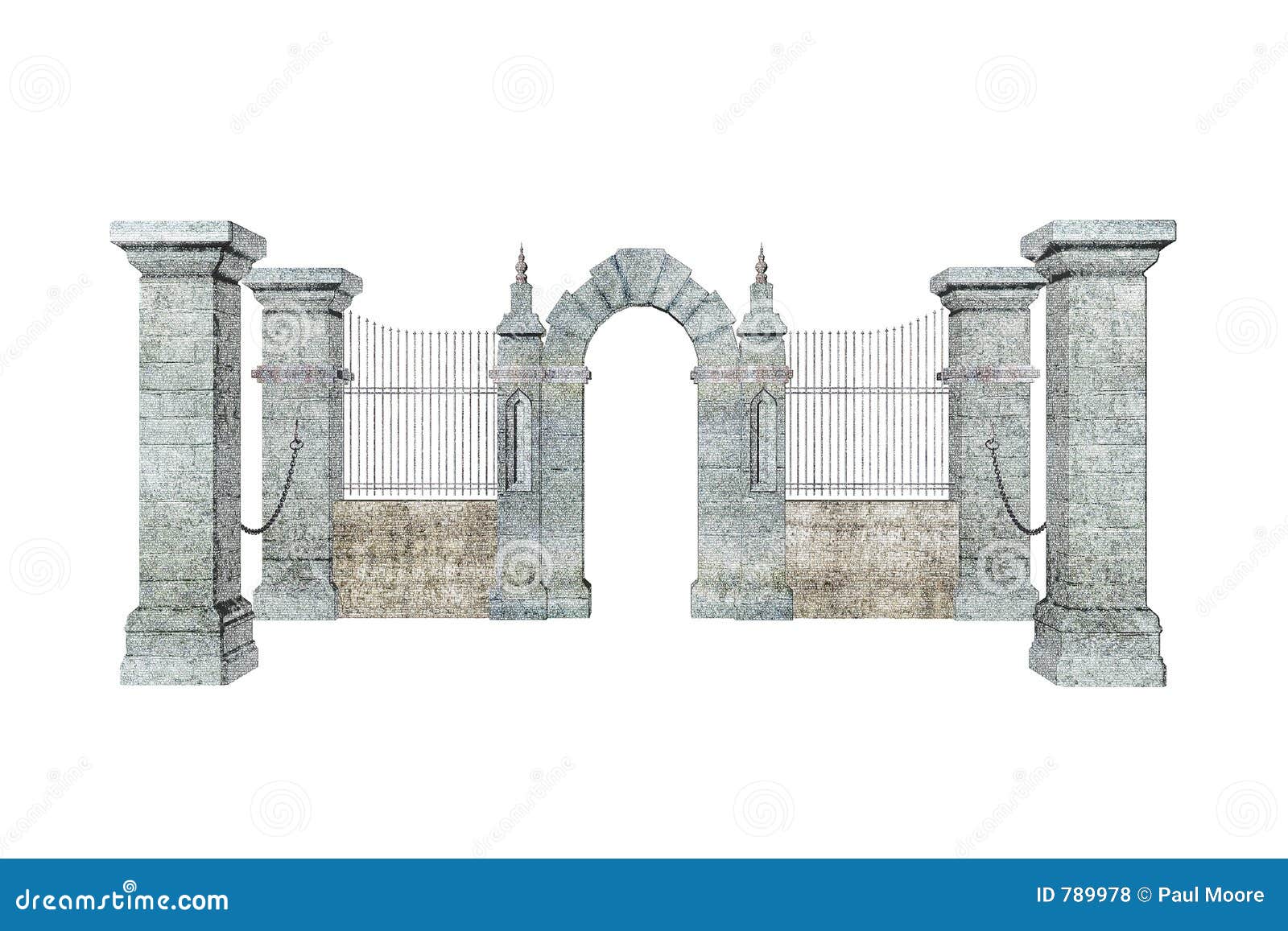 Ornate Gate stock photo. Image of intricate, pencil, gardens - 789978