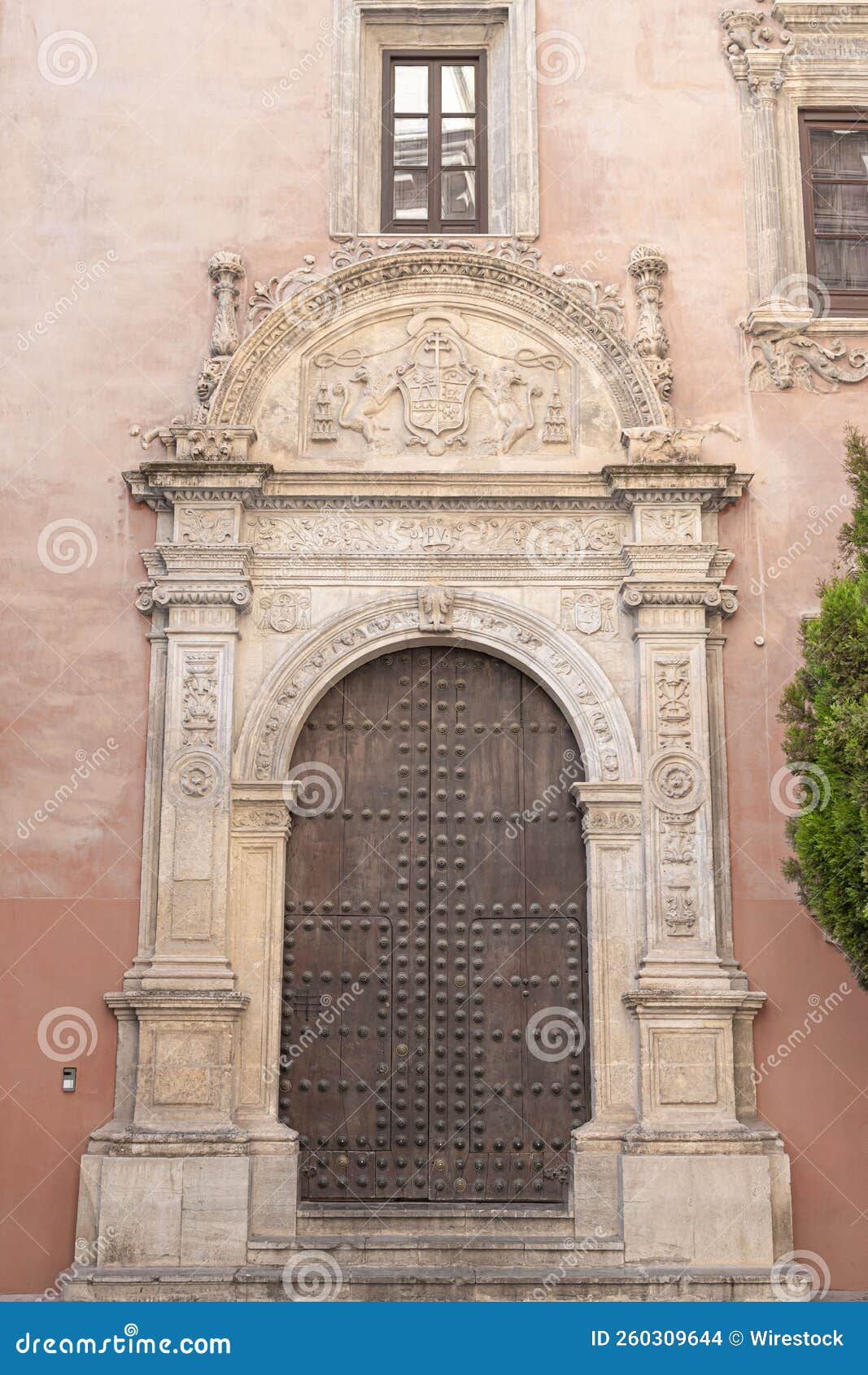 Ornate Gate of the Archbishopric of Granada, Spain Stock Photo - Image ...