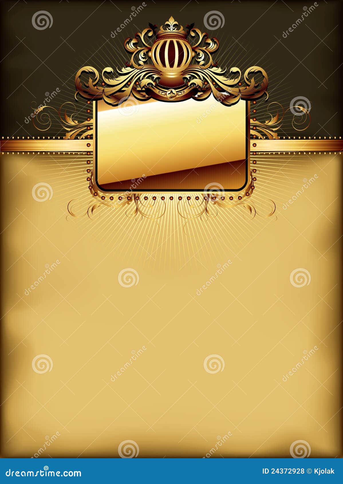 Ornate Golden Frame Cartoon Vector | CartoonDealer.com #10300823