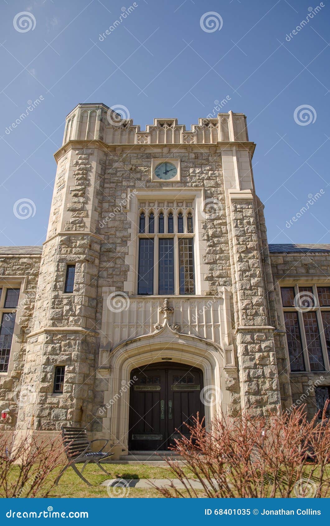 An Ornate Gothic Stone Architecture Library New Jersey Stock Image ...