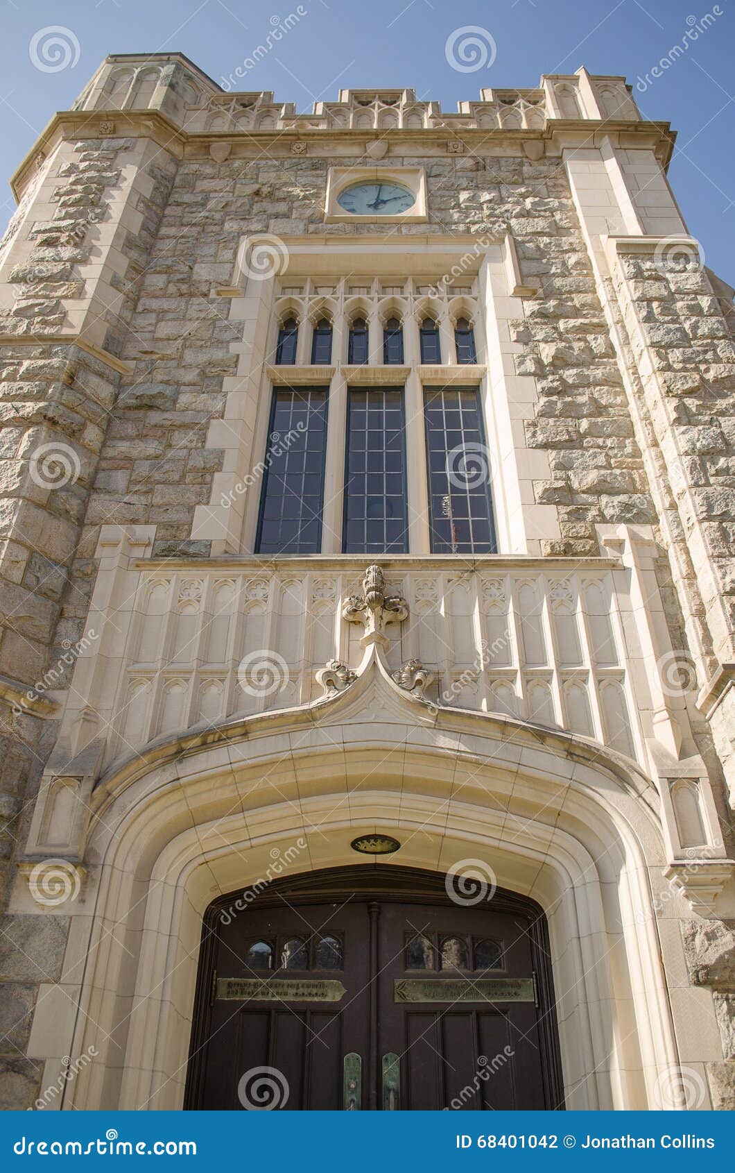 An Ornate Gothic Stone Architecture Library New Jersey Stock Photo ...