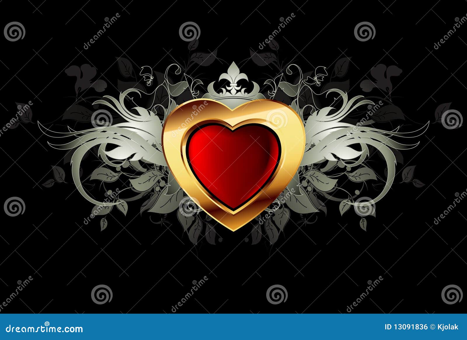 Ornate Heart Cartoon Vector | CartoonDealer.com #30405553