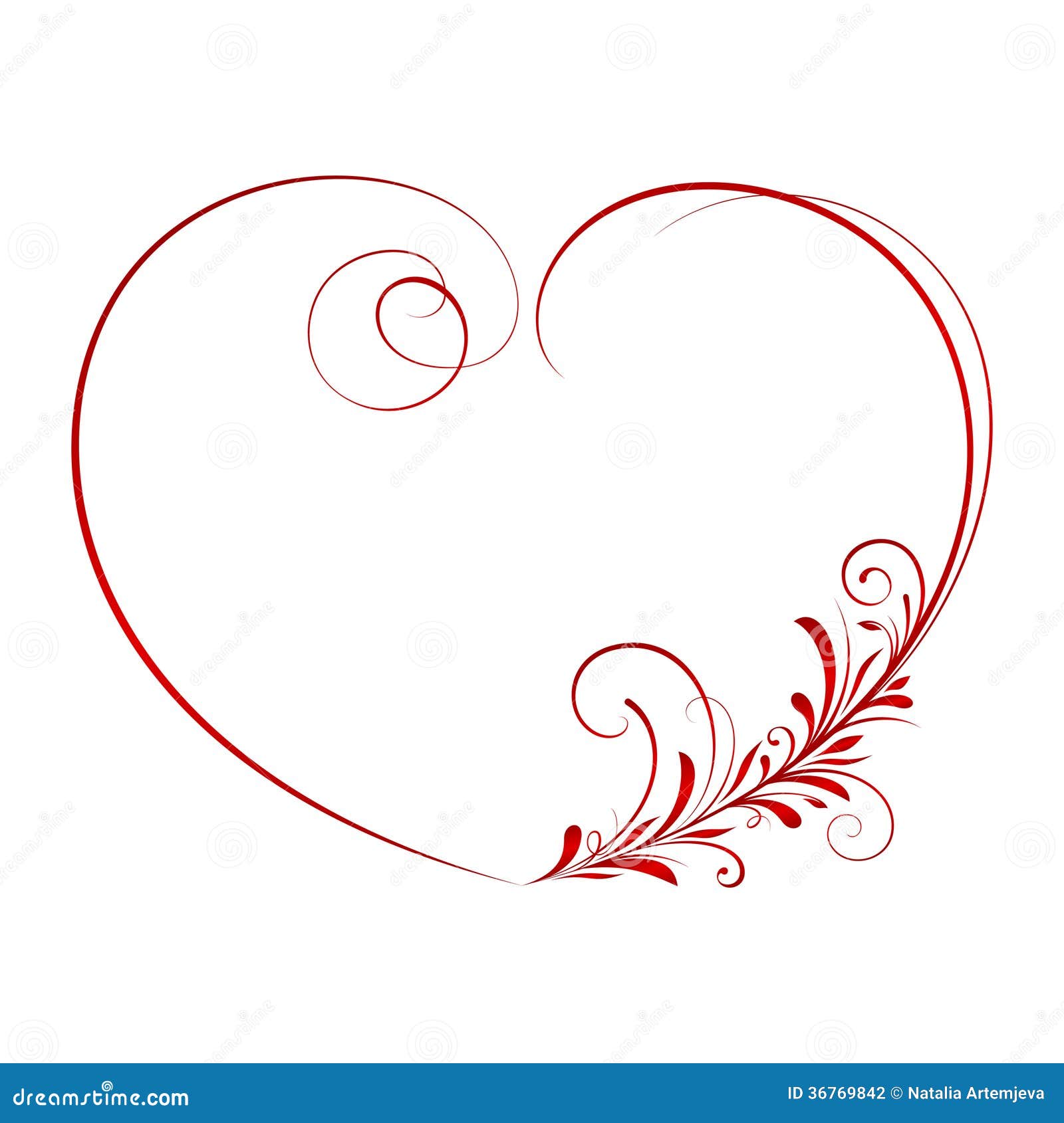 Ornate heart 3 stock vector. Illustration of element - 36769842