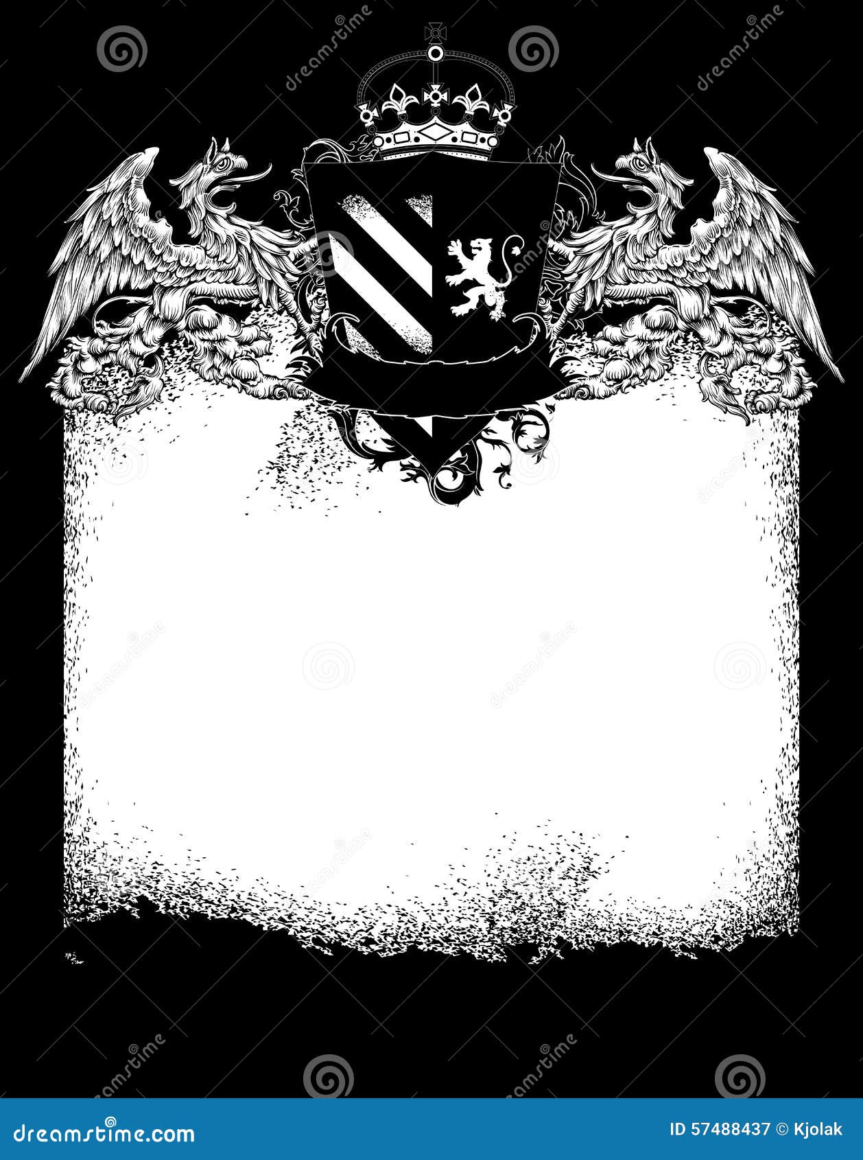 Ornate heraldic frame stock vector. Illustration of medieval - 57488437