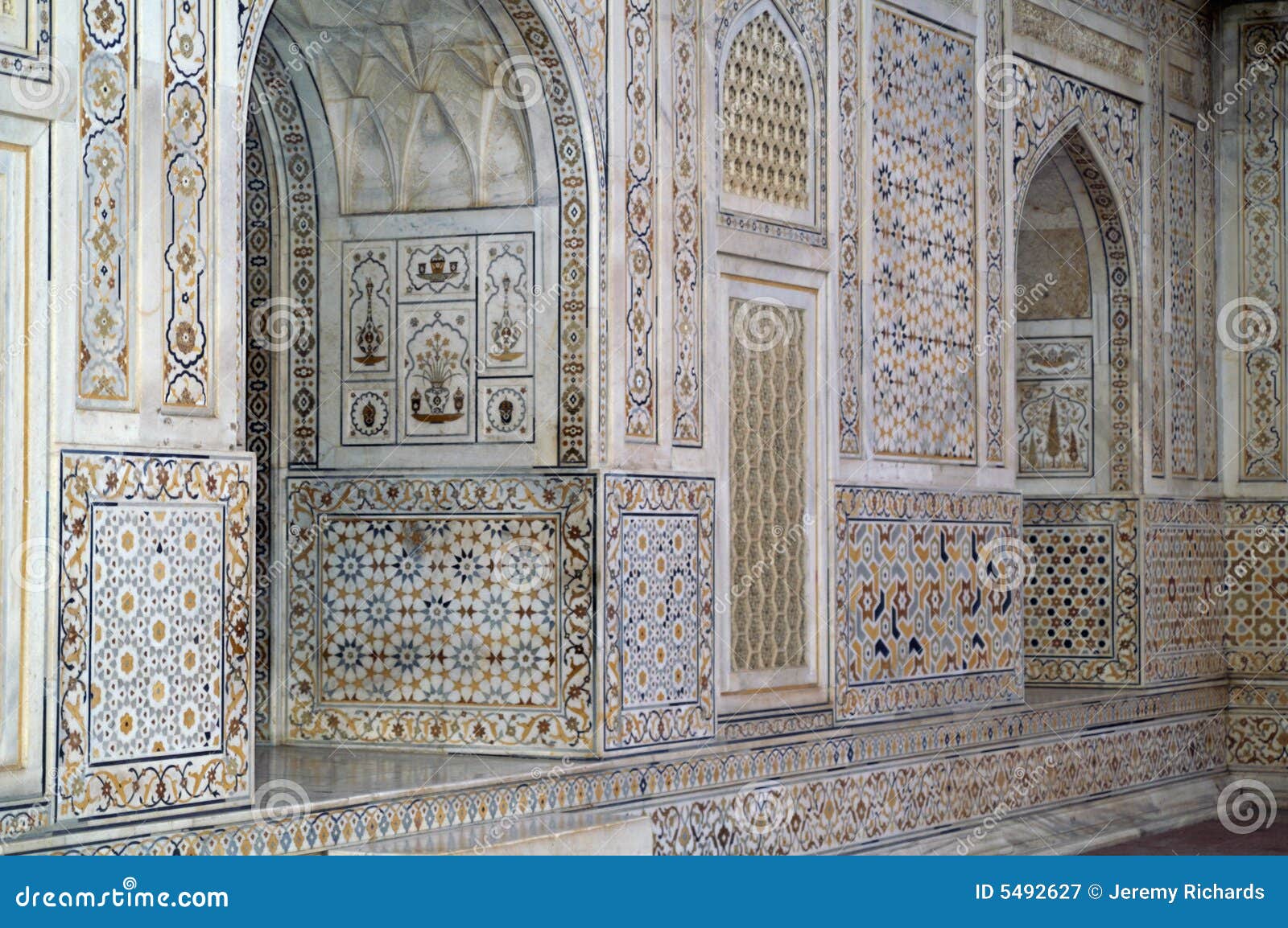Ornate Inlaid Marble Building Stock Image - Image of tourism, mahal ...