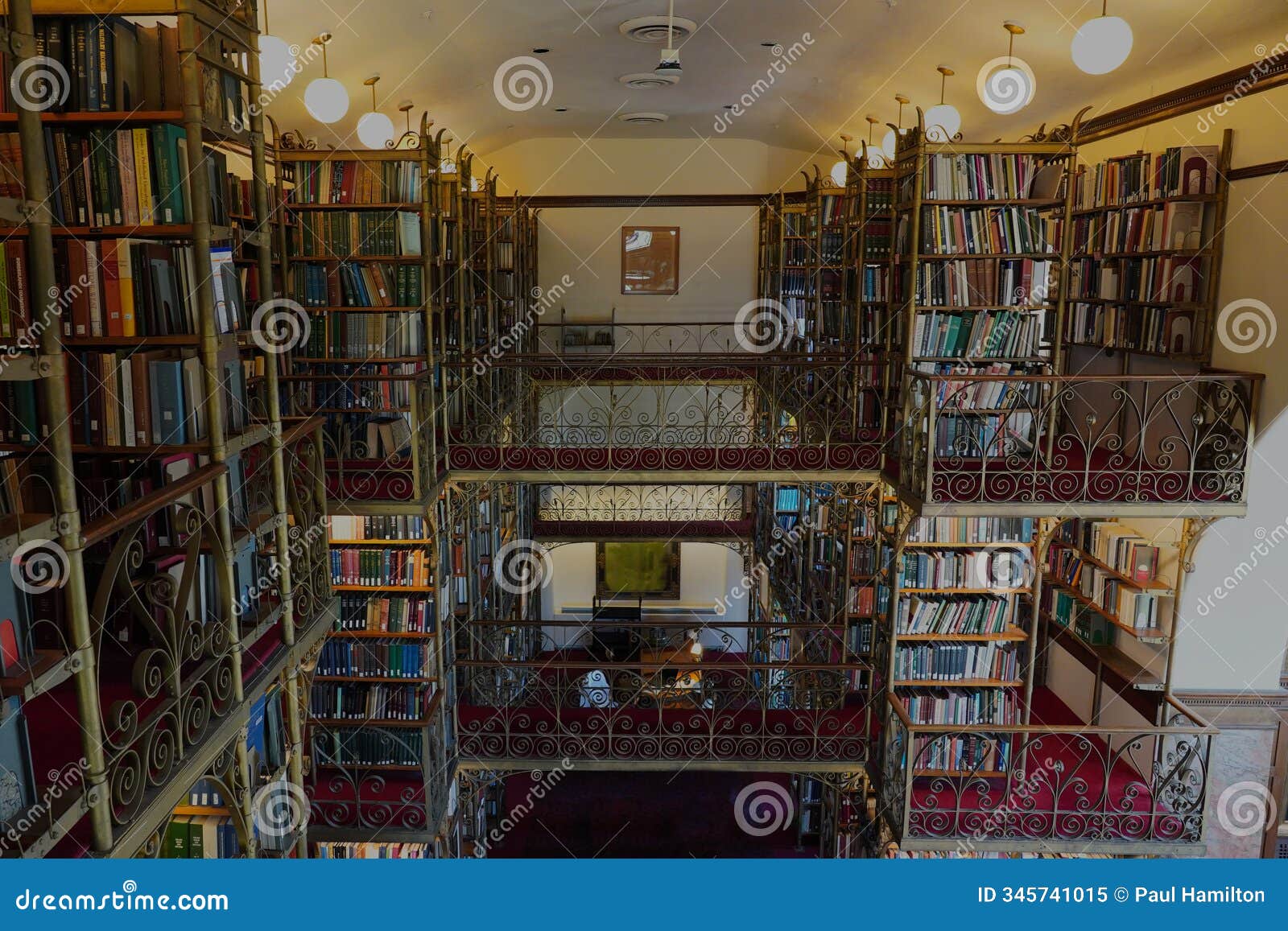 Ornate Interior of a University Library Stock Image - Image of desk ...