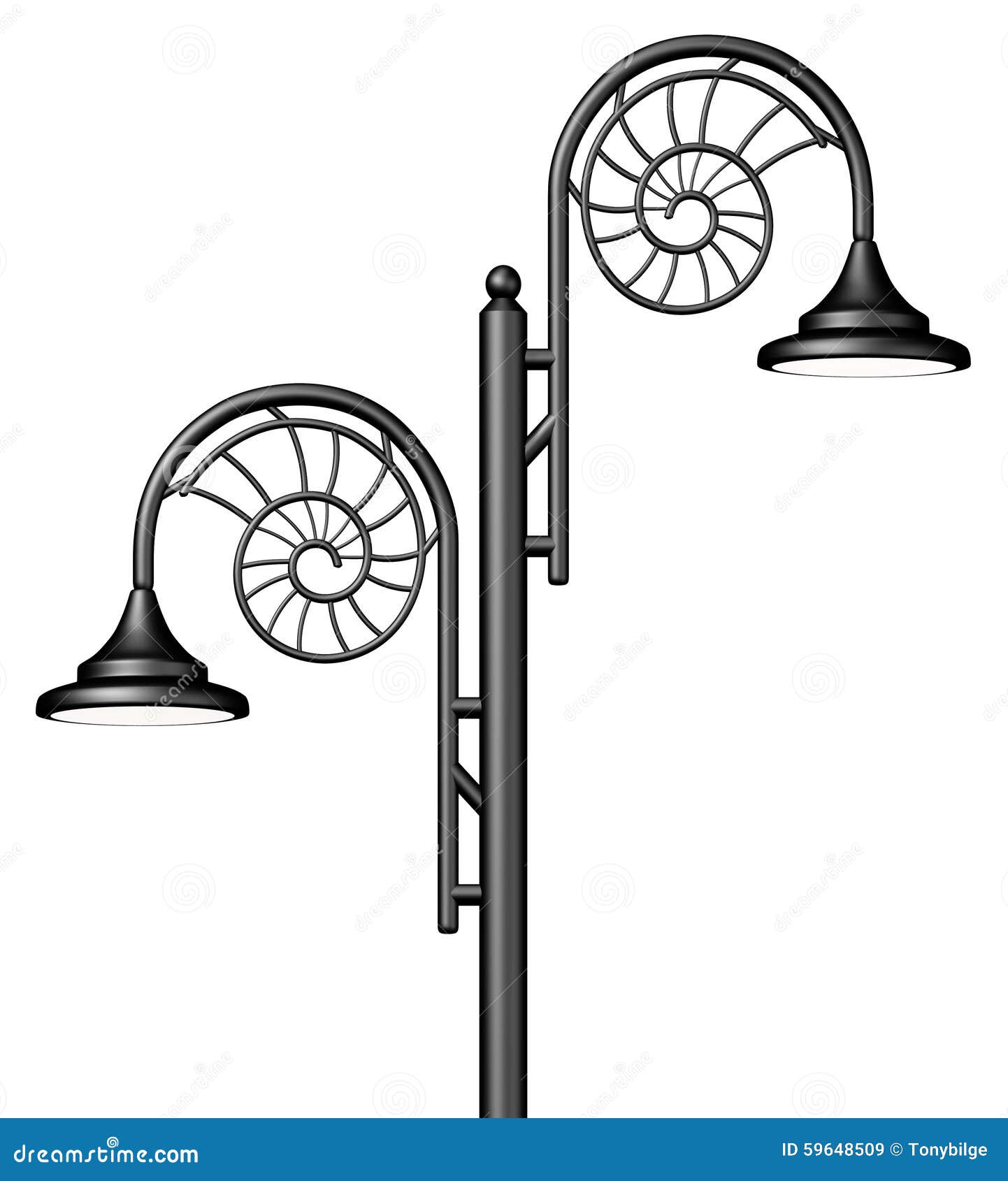 Ornate Lamp post stock illustration. Illustration of classic - 59648509