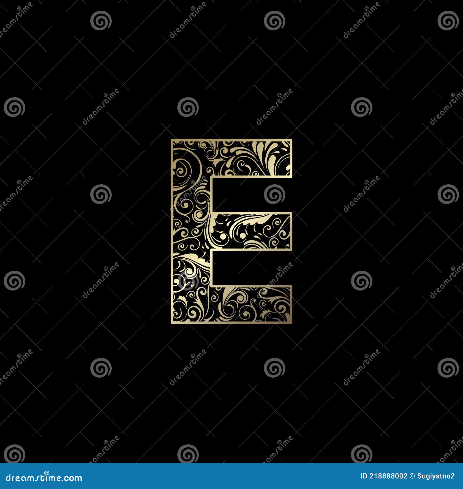 Ornate Letter E Logo Icon, Elegant Monogram Luxury Letter Logo Vector ...