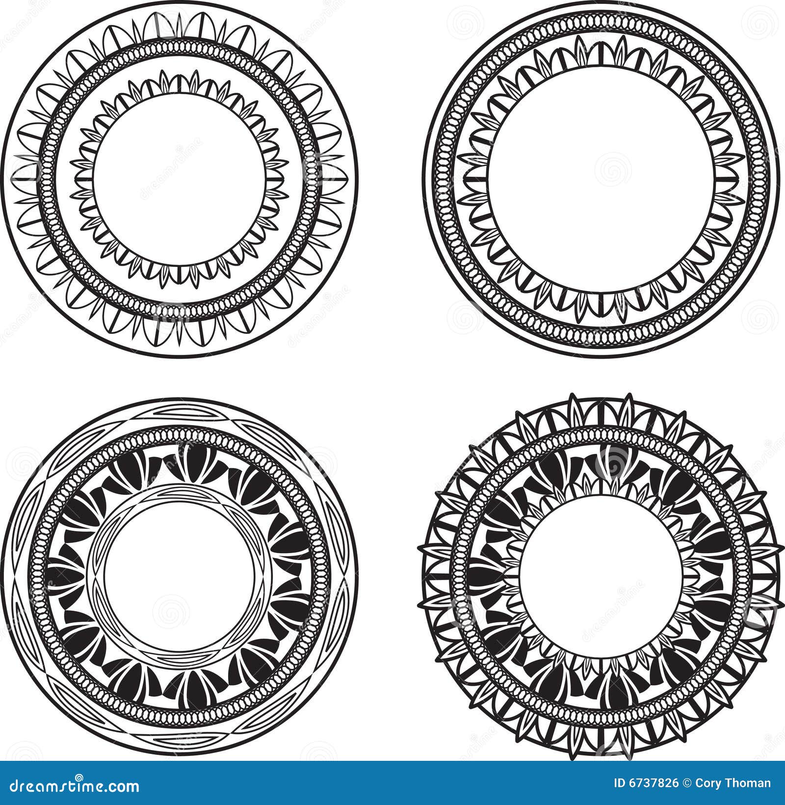 Ornate Medallions stock vector. Illustration of medallion - 6737826