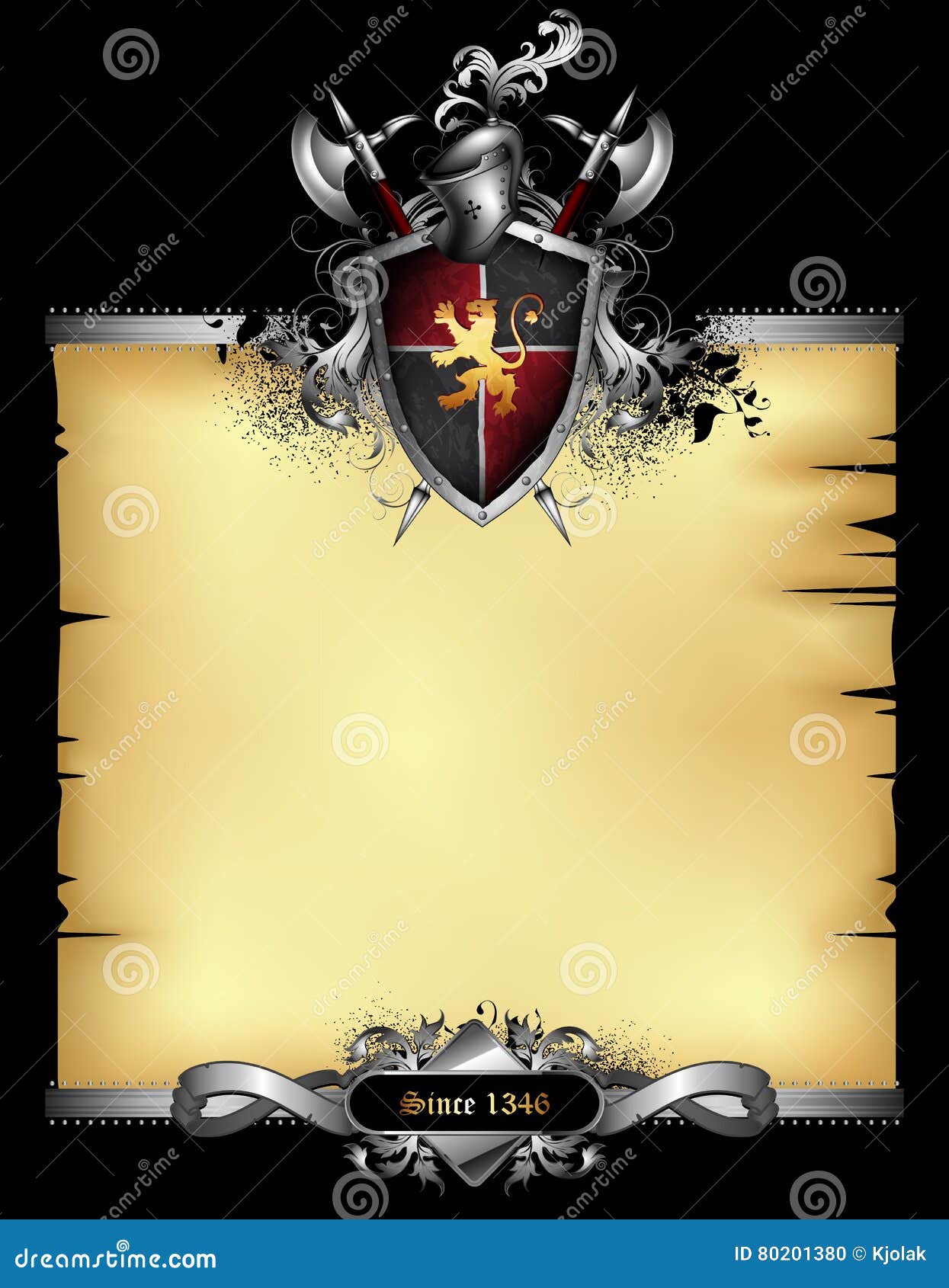 Ornate medieval frame stock vector. Illustration of medieval - 80201380