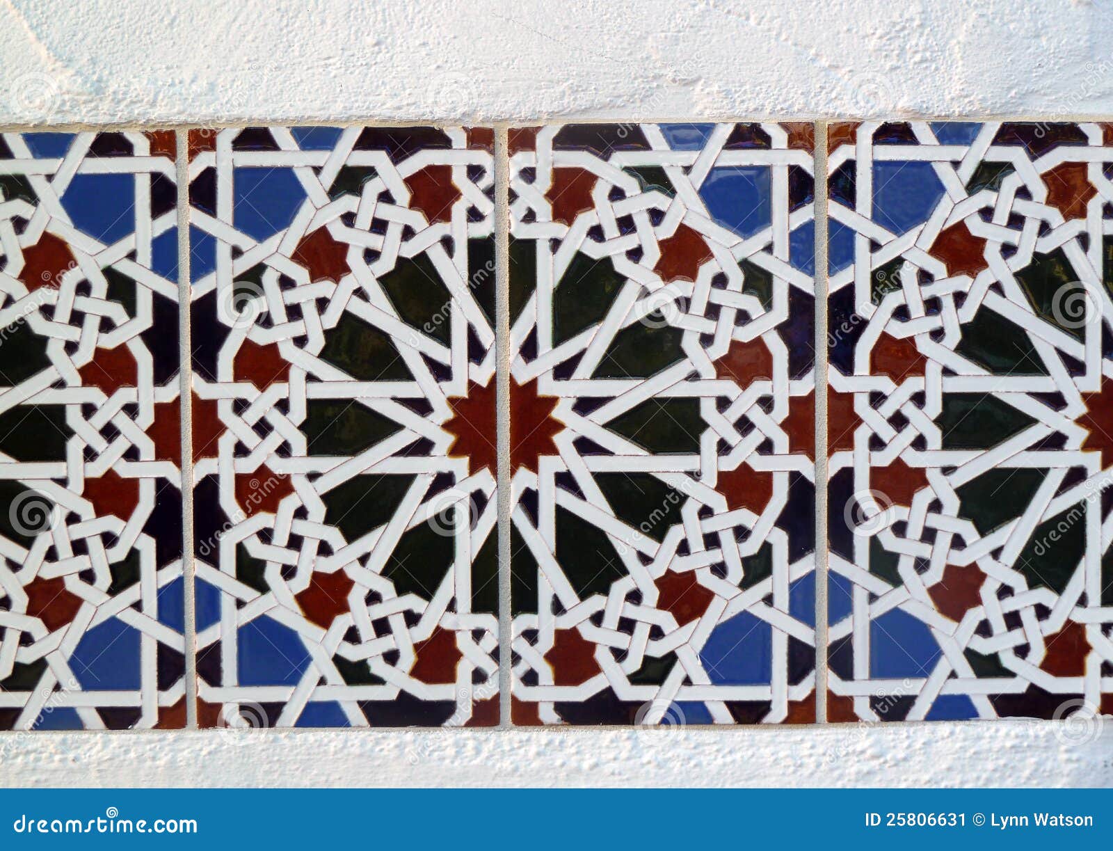 Ornate Mediterranean Tiles stock image. Image of blue - 25806631