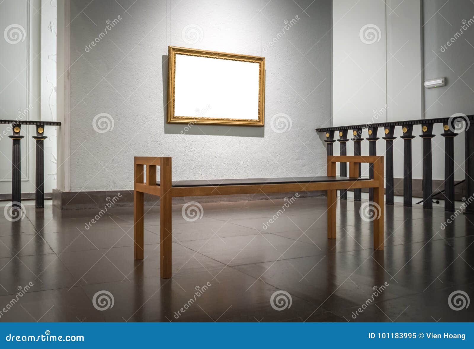 Ornate Modern Art Museum Frame Wall White Template Stock Image - Image ...