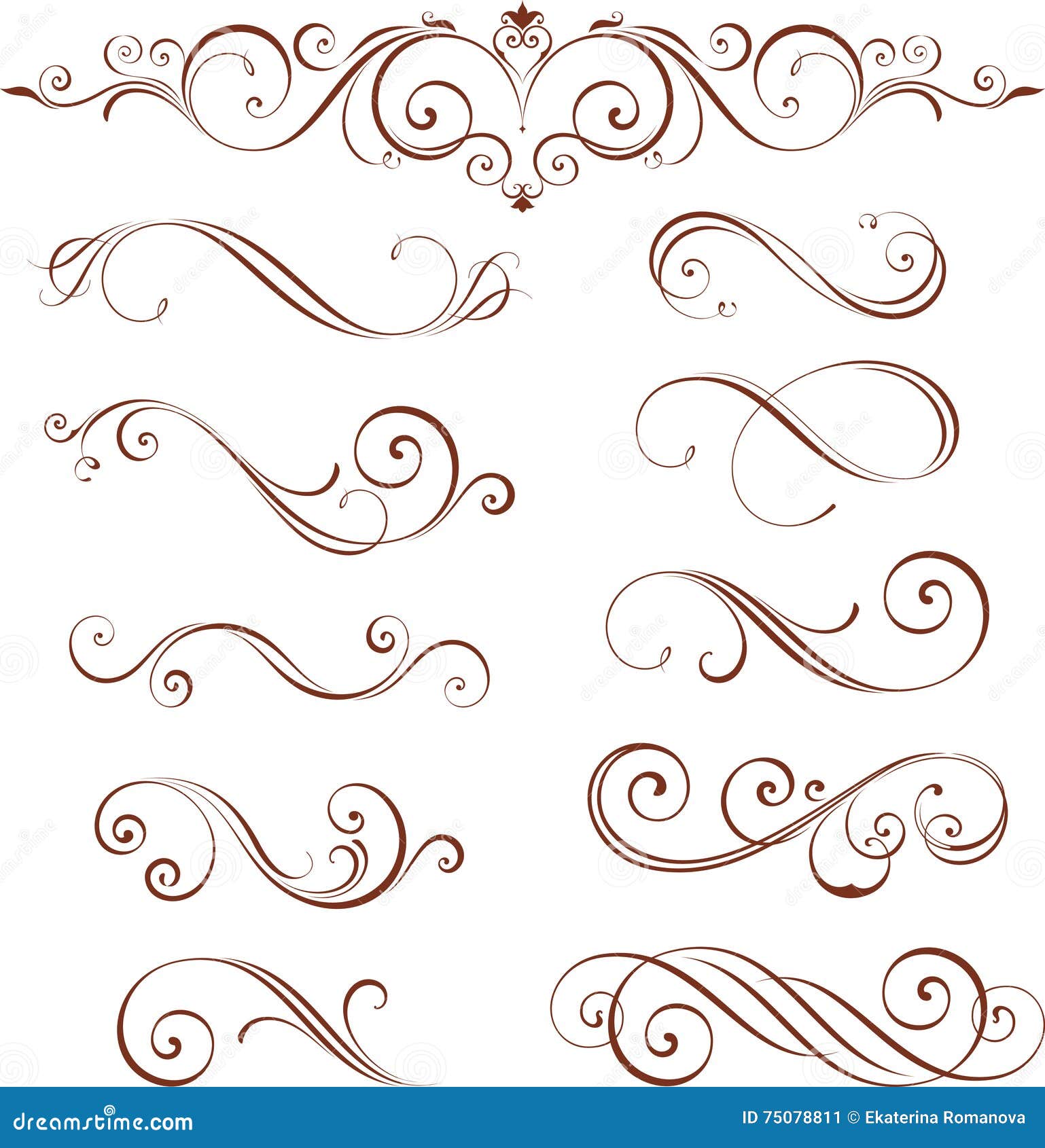 Ornate Motifs Cartoon Vector | CartoonDealer.com #74057747