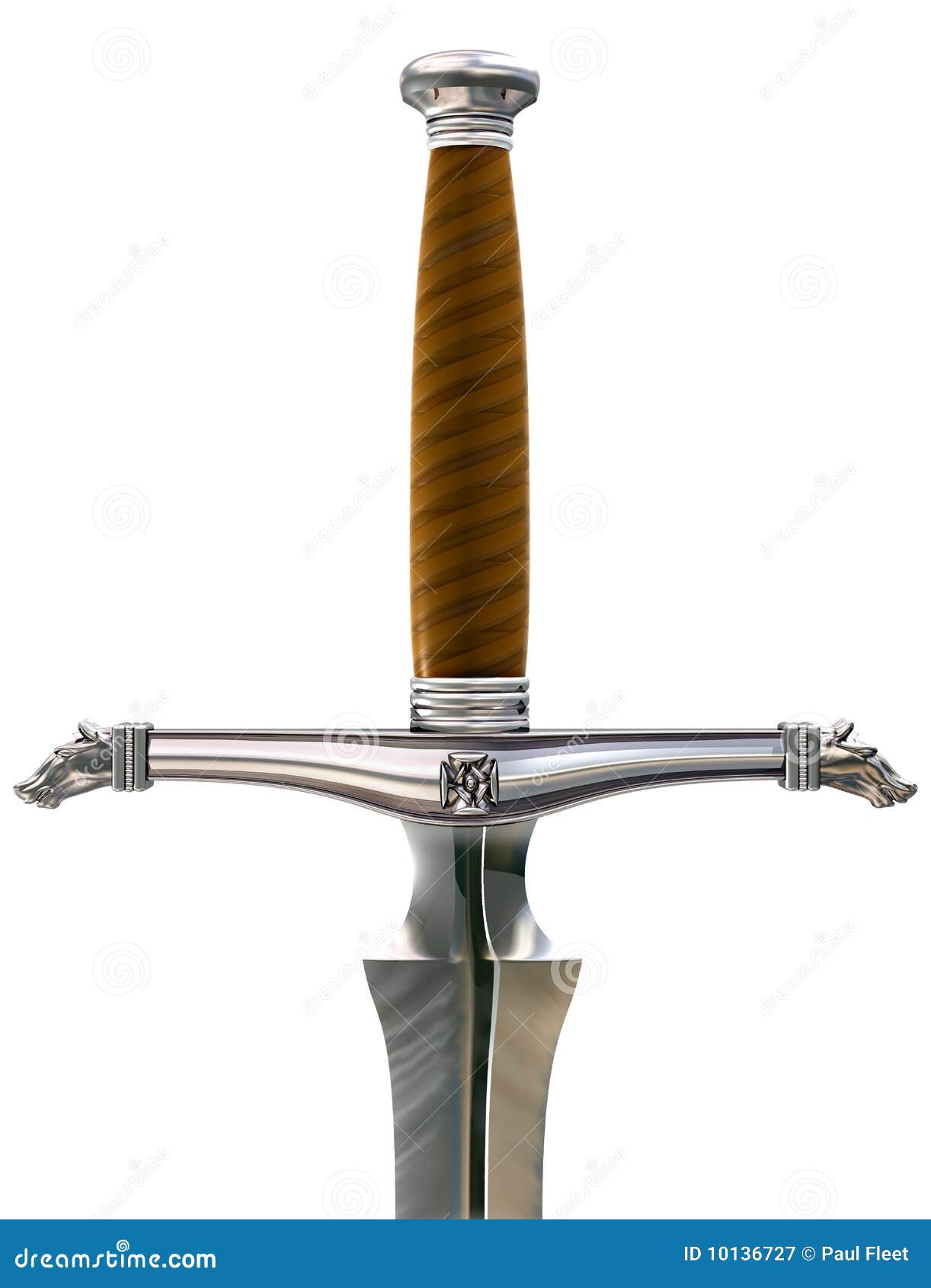 Ornate Norman broadsword stock illustration. Illustration of honour ...