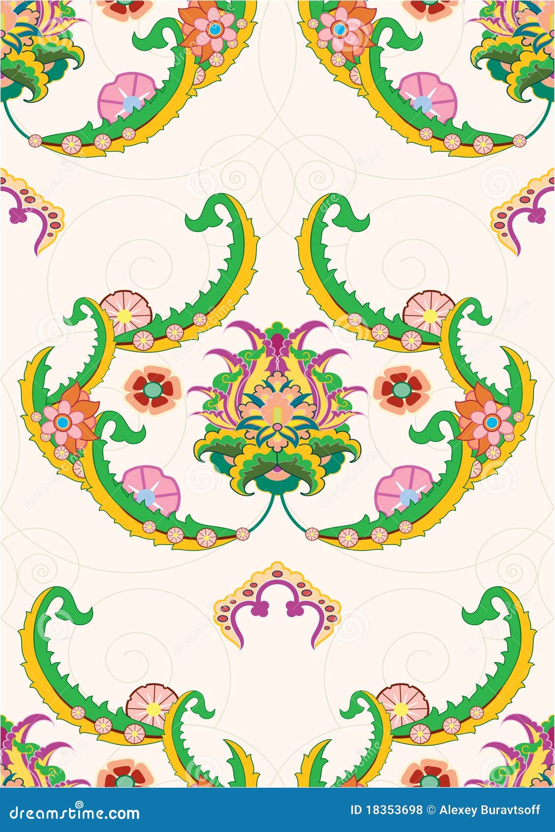 Ornate pattern stock vector. Illustration of persian - 18353698