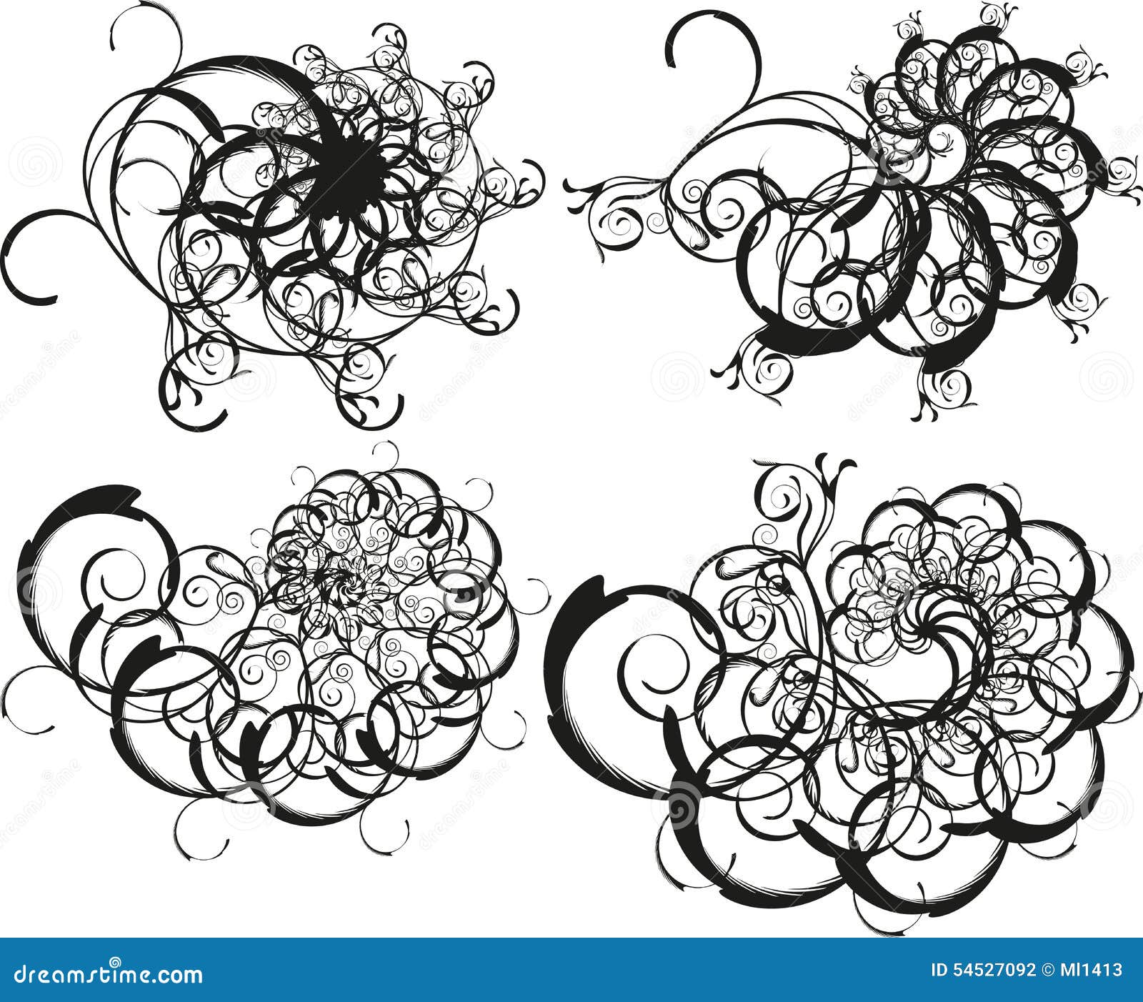 Ornate pattern stock vector. Illustration of curled, elegance - 54527092