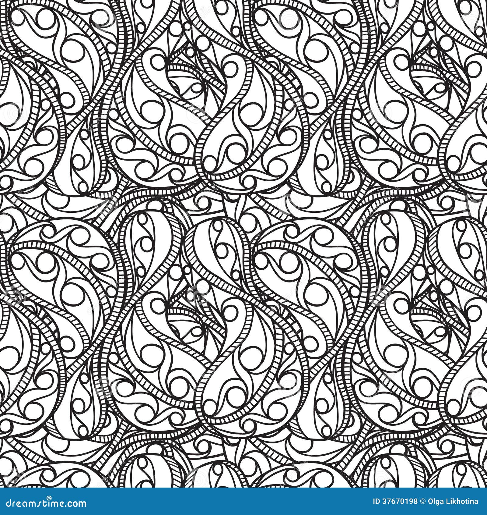 Ornate Pattern Seamless Texture. Vector Illustration/ EPS 8 Stock ...