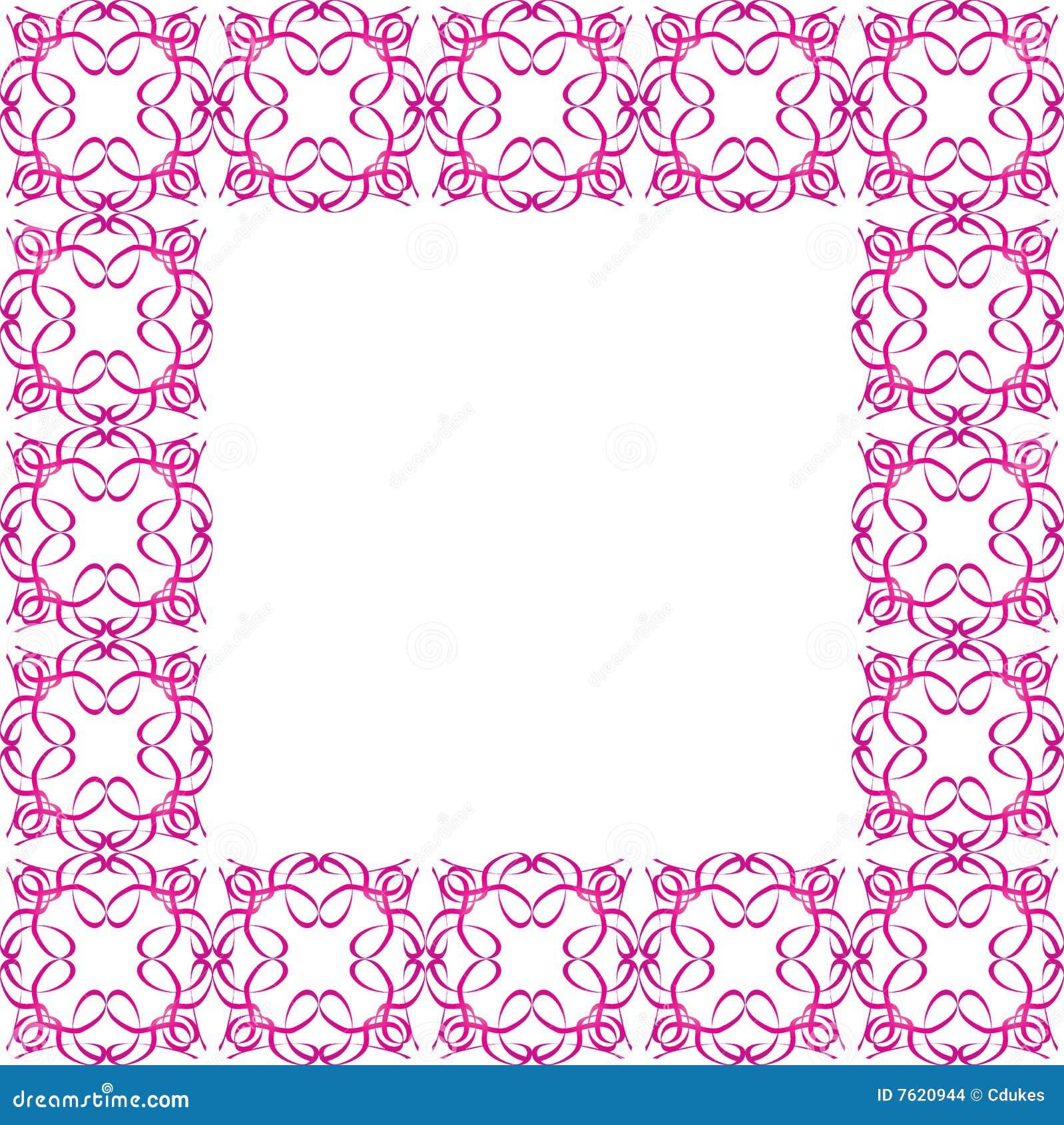 Ornate Pink Border stock vector. Illustration of decorative - 7620944