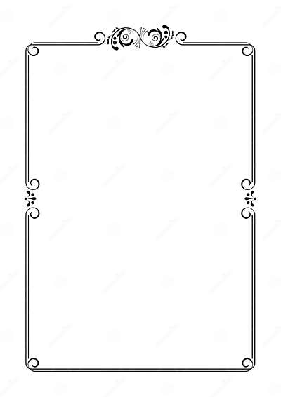 Ornate Rectangular Black Frame Stock Vector - Illustration of color ...