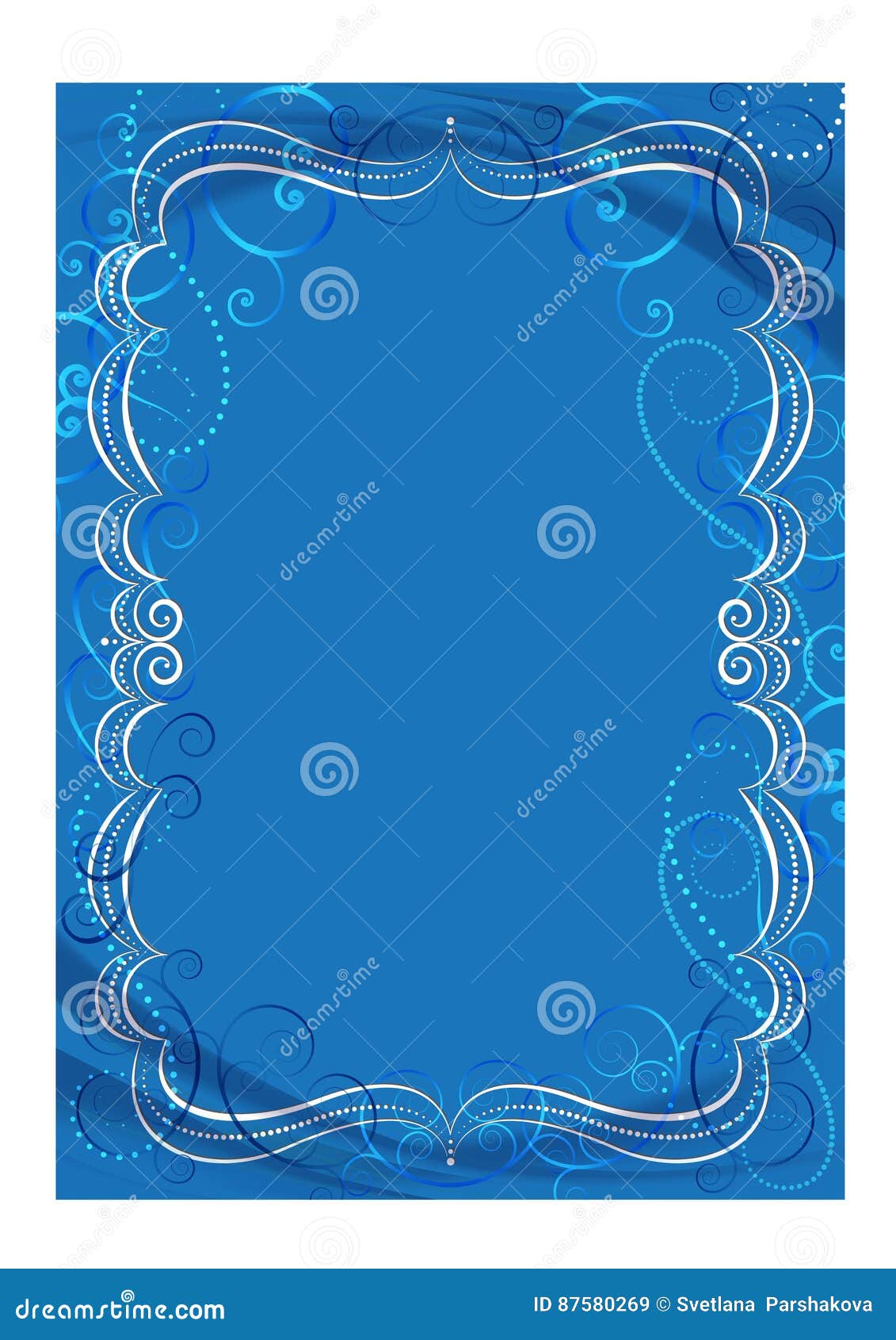 Ornate Rectangular Color Frame and Decorative Pattern, A4. Stock Vector ...