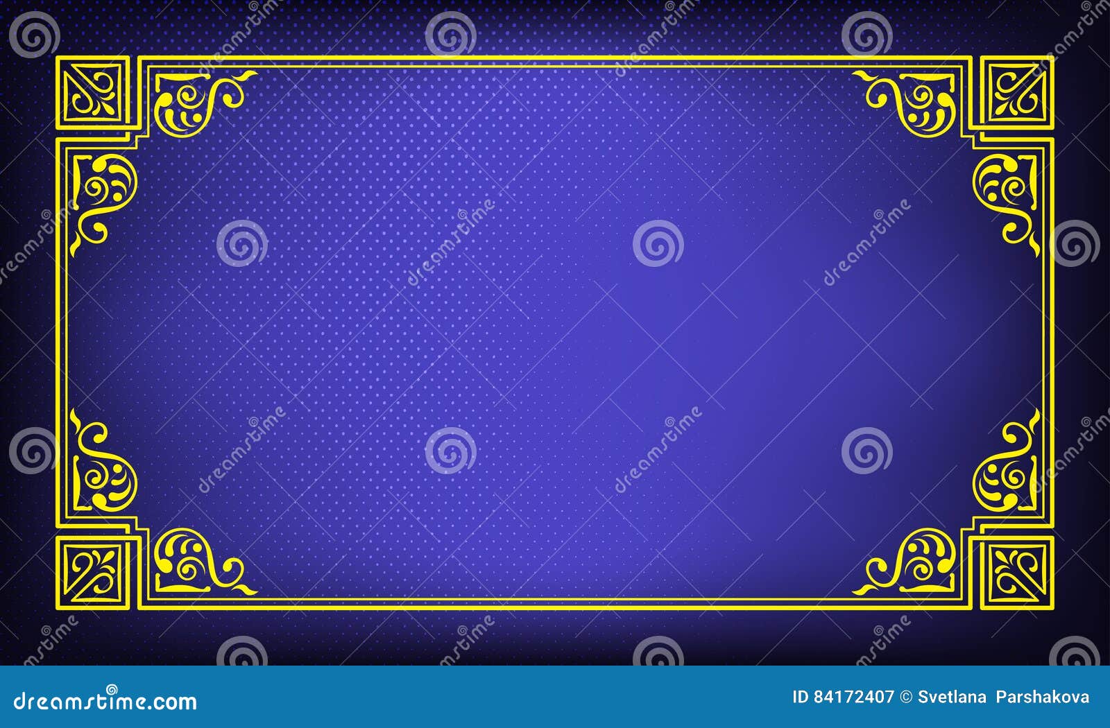 Rectangular Yellow Banner Frames, Borders, Painted On Transparent ...