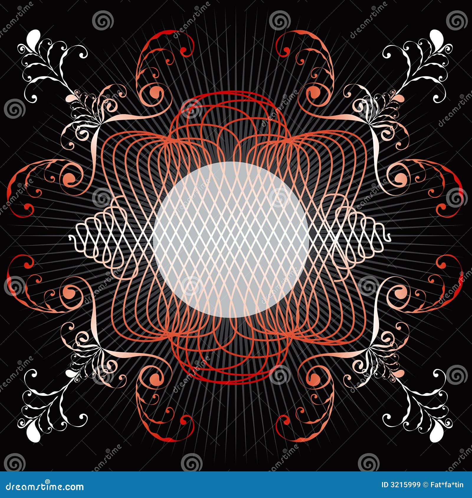 Ornate Red Swirl Emblem Frame Stock Vector - Illustration of curve ...