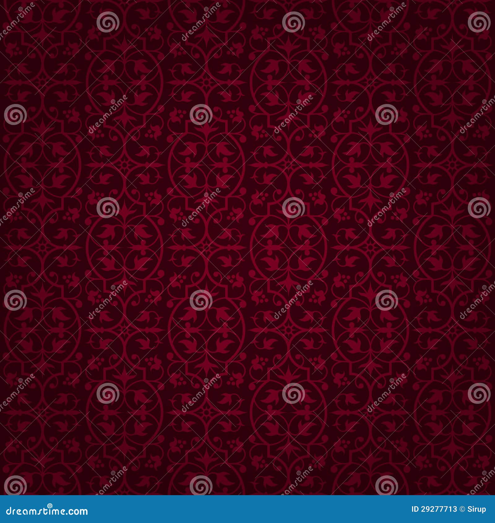 Ornate Red Tile Vintage Wallpaper Design Stock Vector - Illustration of ...