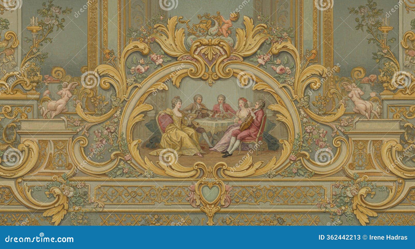 Ornate Rococo Floral Frame Elegant Clipart. Royalty-Free Stock Image ...