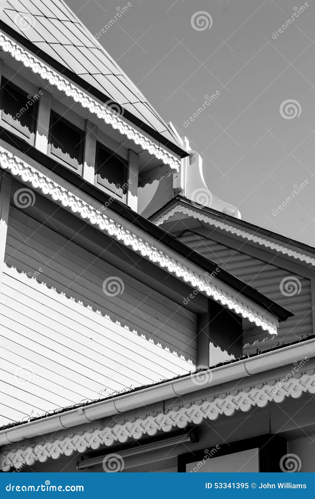 Ornate Rooftop Edging stock image. Image of clear, pattern - 53341395