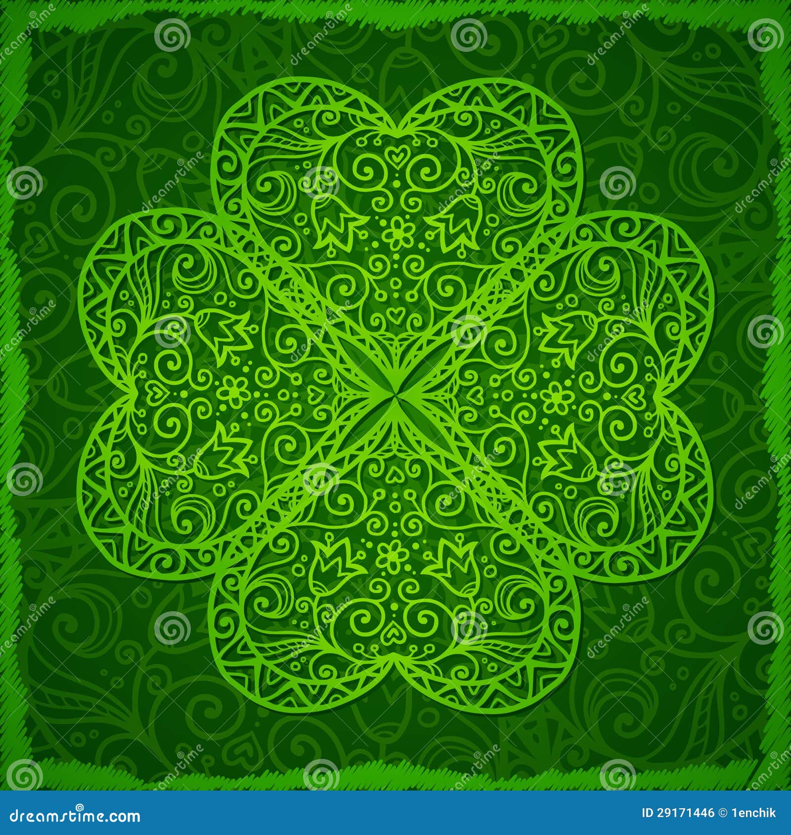 Ornate Four Leaf Clover Stock Illustrations – 1,439 Ornate Four Leaf ...