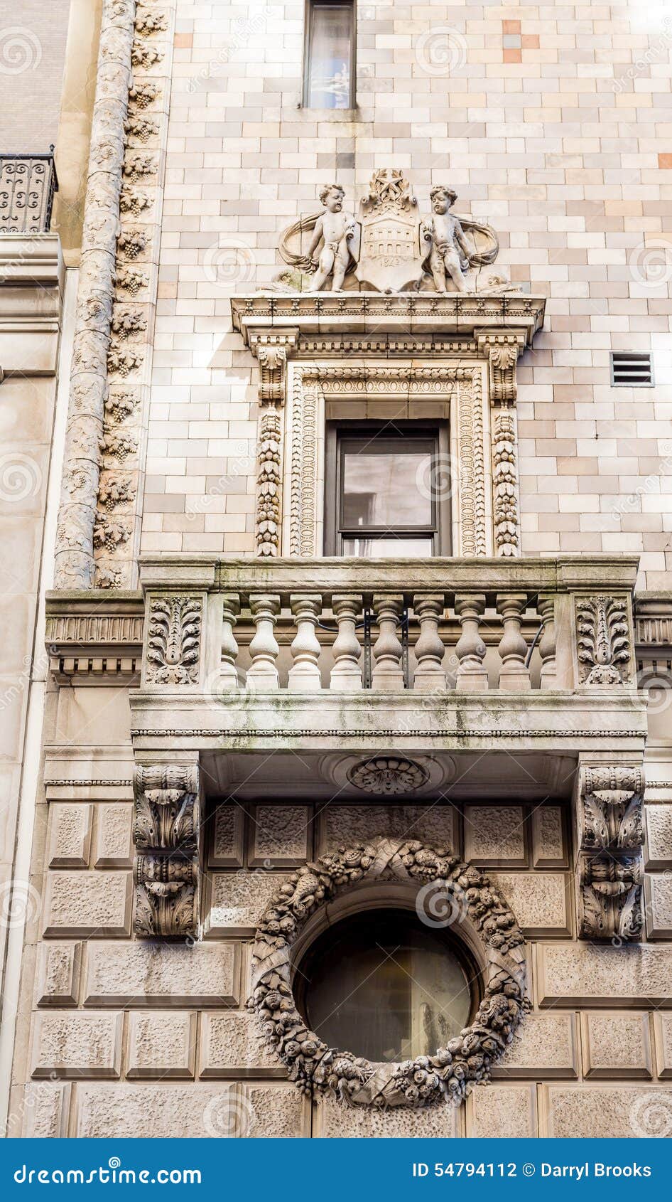 Ornate Scrollwork and Details on Old Stone Building Stock Photo - Image ...