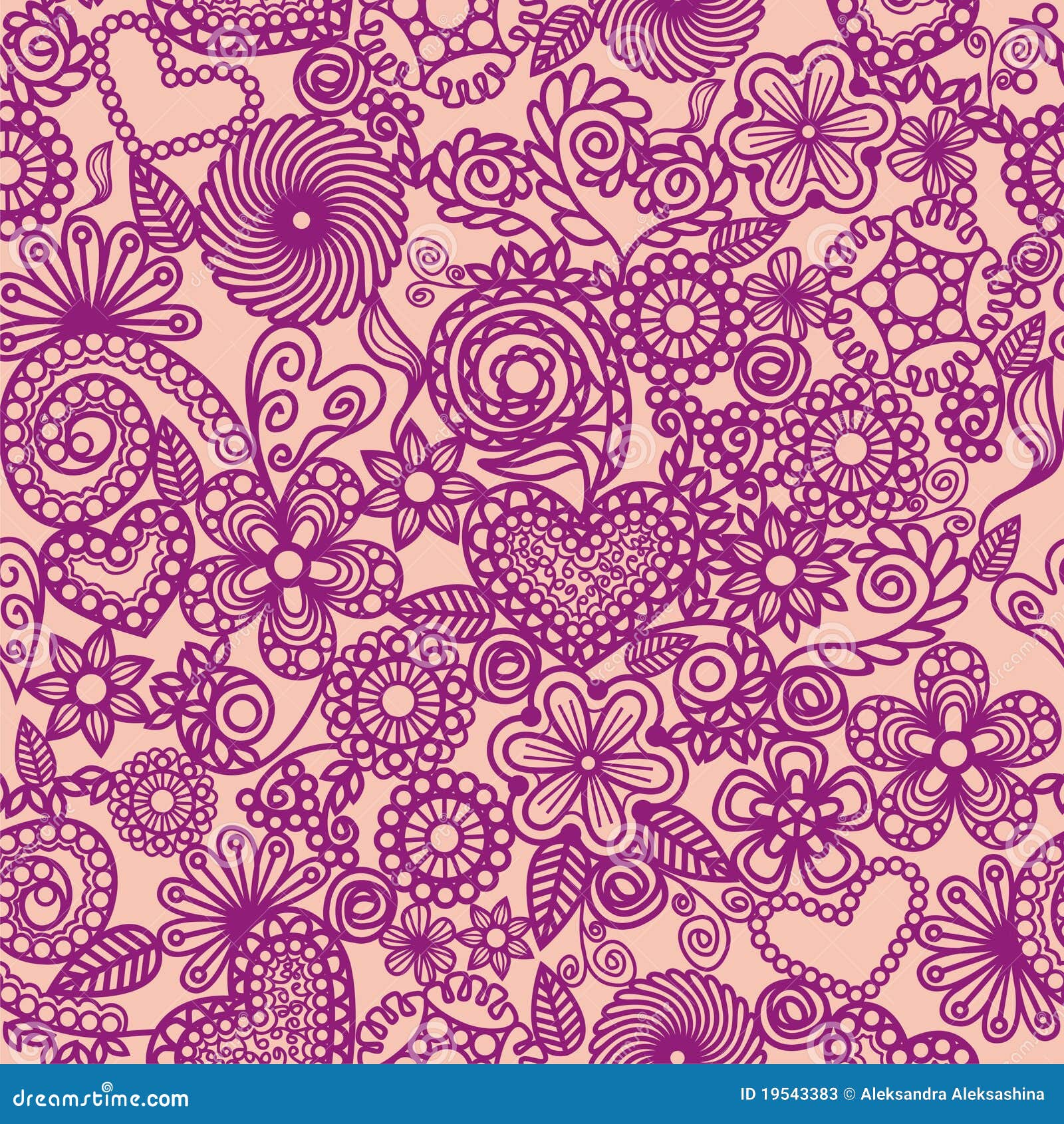 Ornate seamless texture stock vector. Illustration of leaf - 19543383