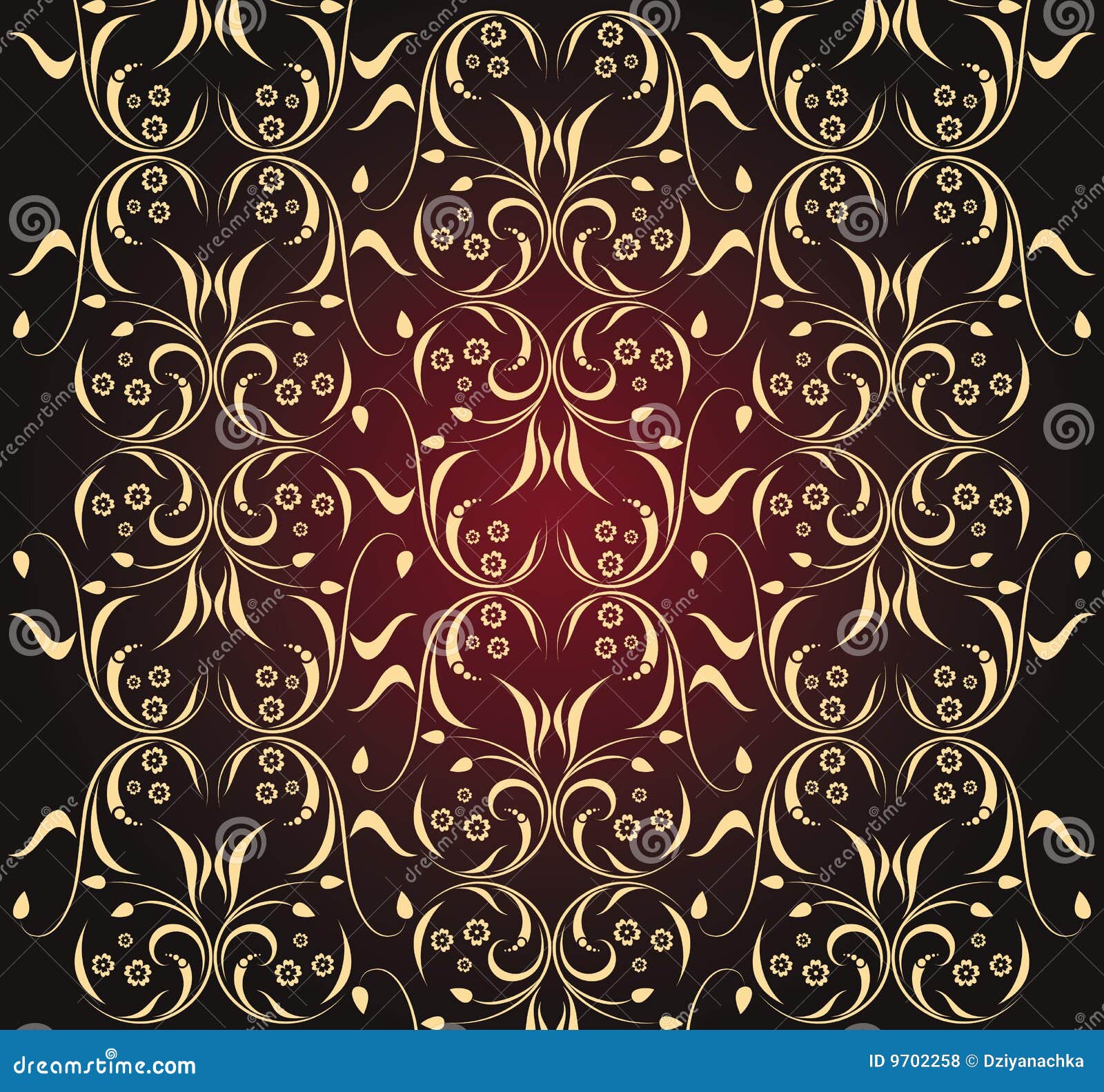 Ornate seamless texture stock vector. Illustration of banner - 9702258