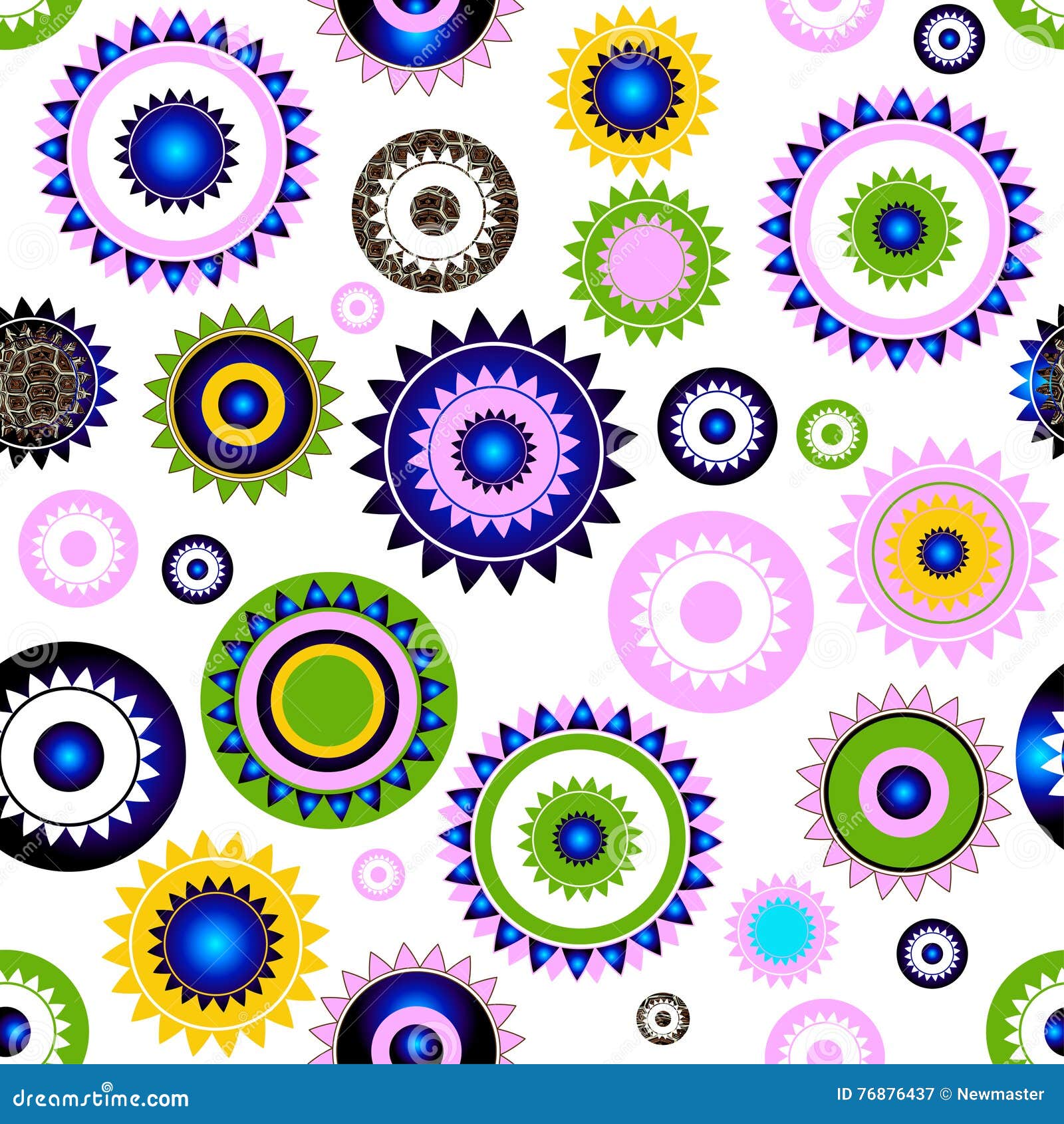 Ornate seamless texture stock vector. Illustration of circles - 76876437