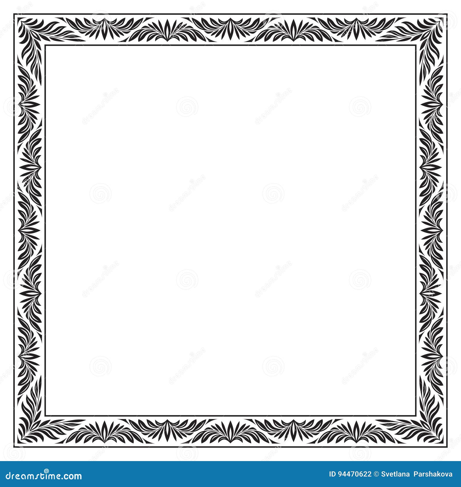 Ornate square black frame stock illustration. Illustration of framework ...