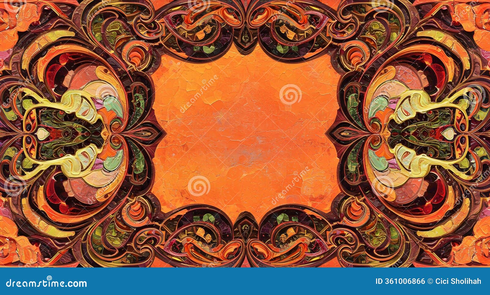 Ornate Square Border with Abstract Patterns. Stock Illustration ...