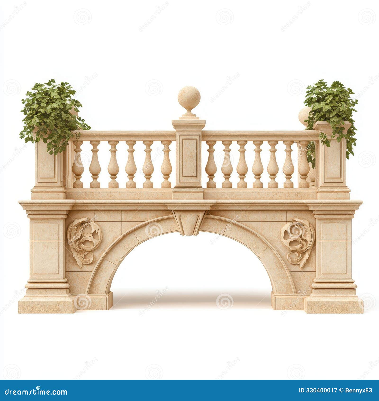 Stone Balustrade With Balusters For Fencing. Palace Fence. Balcony ...