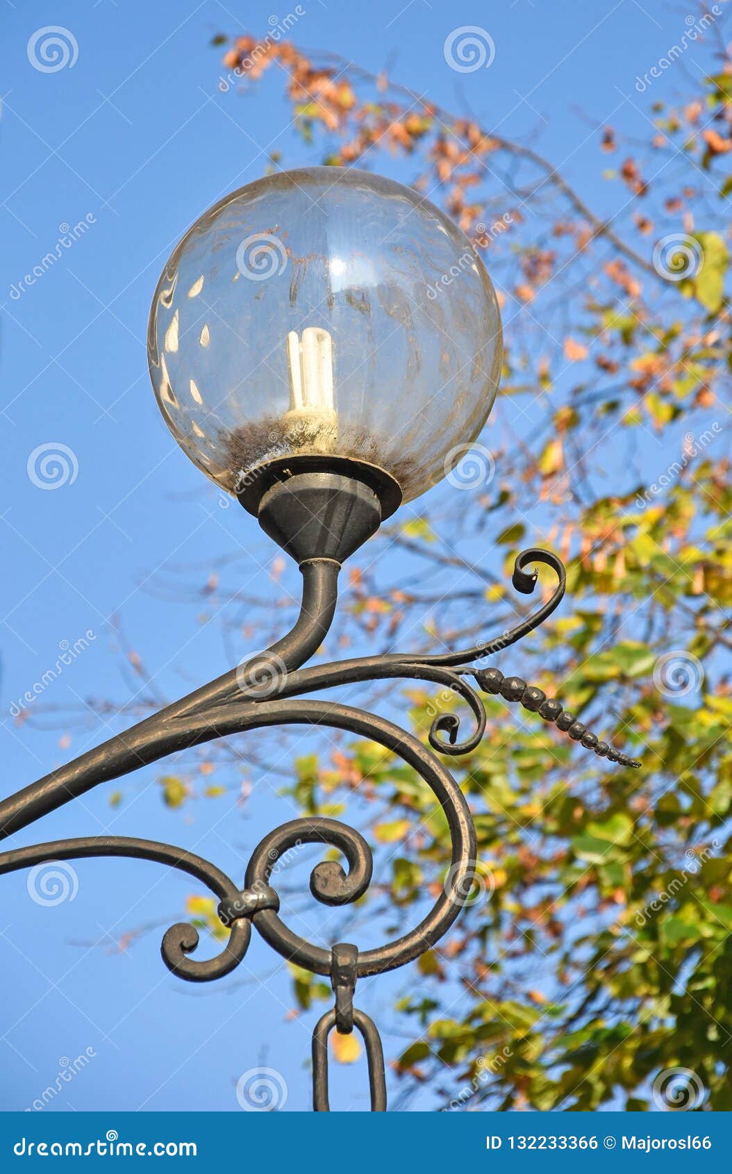 Ornate Street Light on the Building Stock Photo - Image of equipment ...