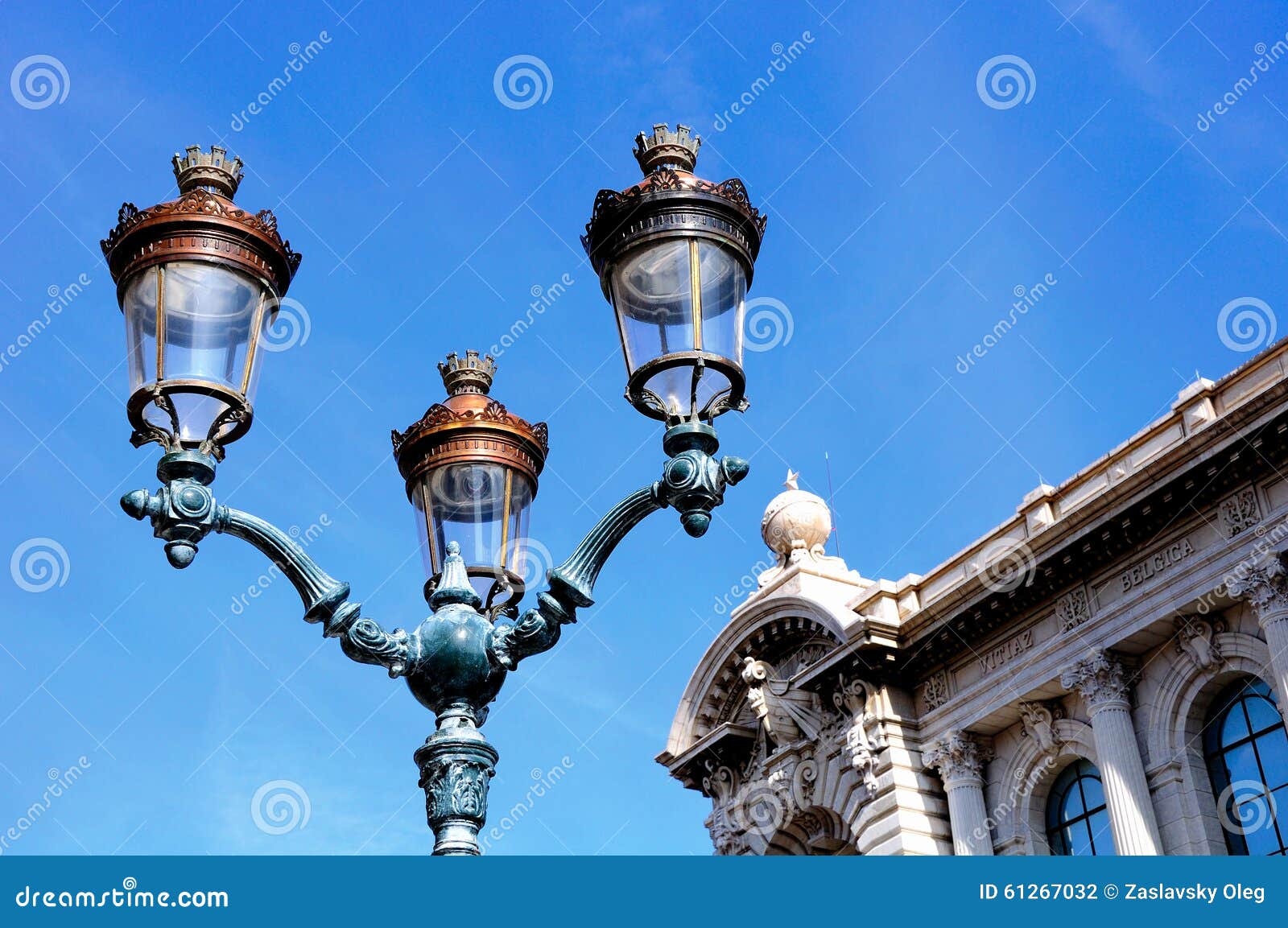 Ornate street light. stock photo. Image of metallic, moulding - 61267032