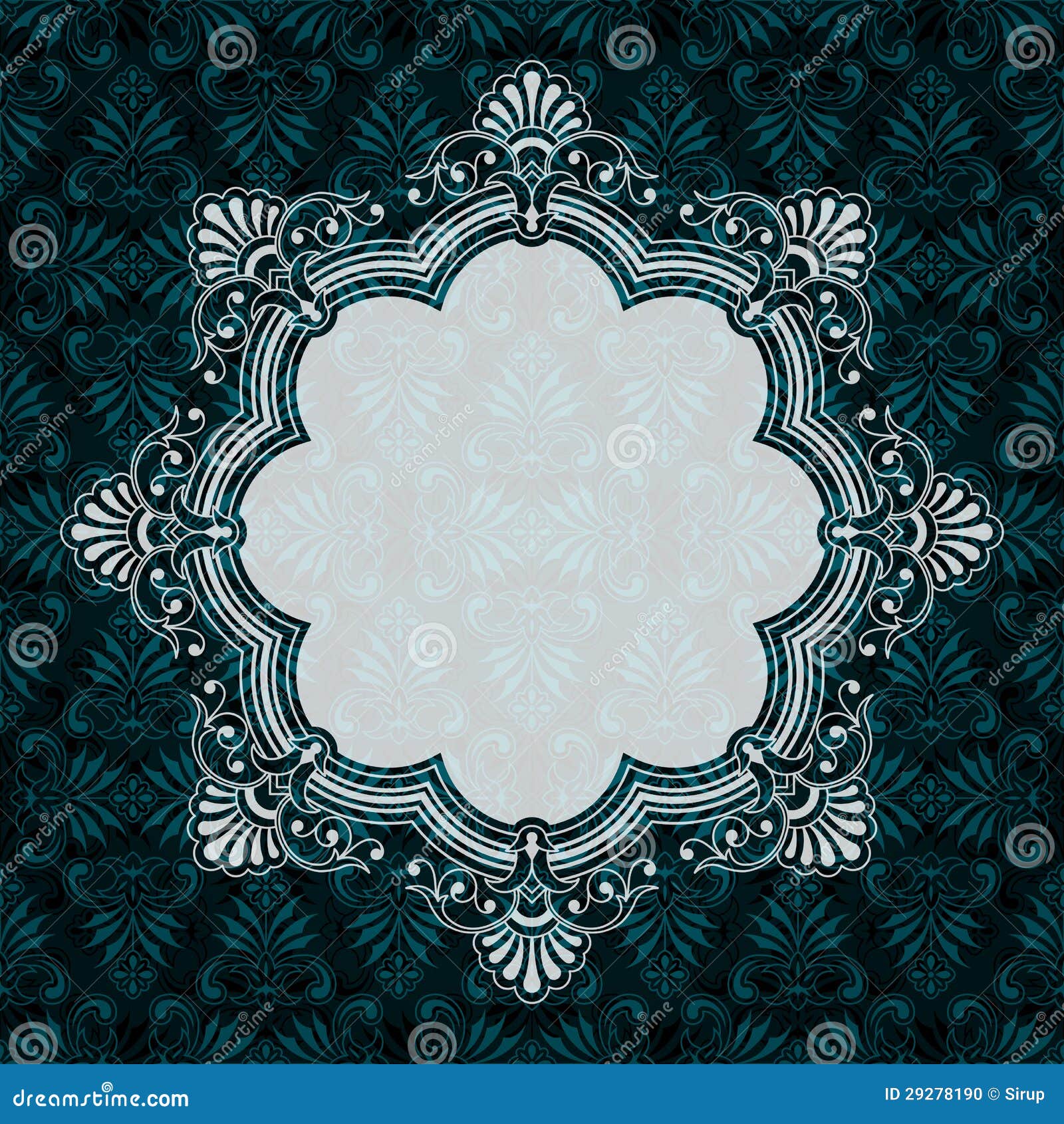 Ornate Vector Border Frame On Textured Background | CartoonDealer.com ...
