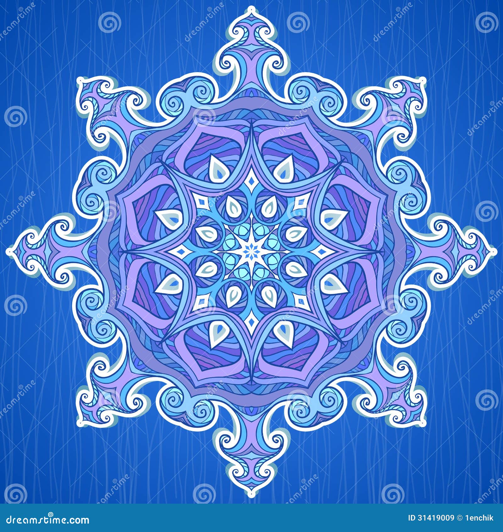 Ornate Vector Circle Pattern Star in Arabic Style Stock Vector ...
