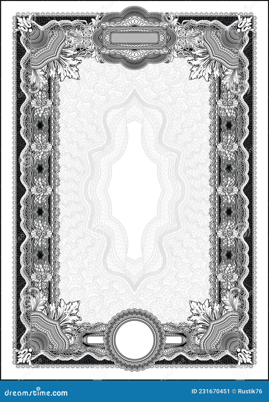 Ornate Vertical Certificate Frame with Space for One Seal Black Stock ... Ornate Vertical Certificate Frame with Space for One Seal Black Stock ...