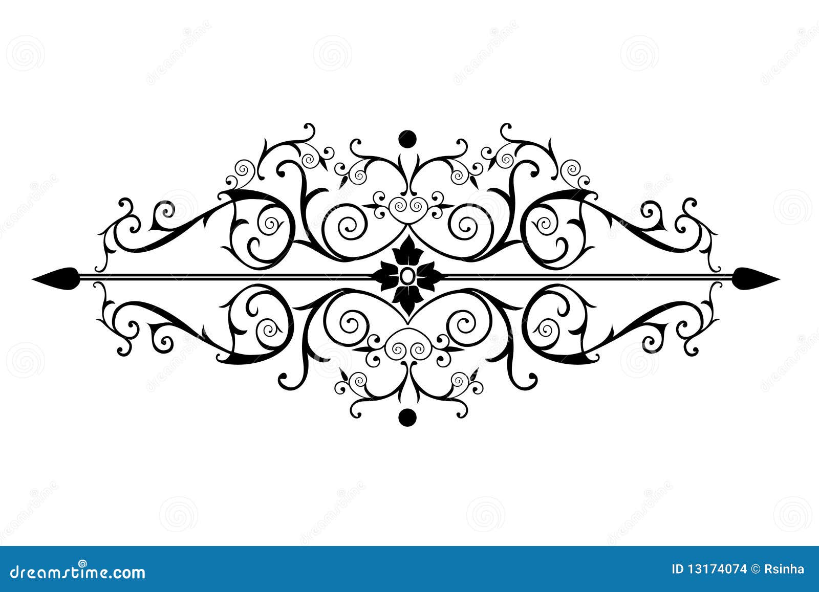 Ornate Victorian Scrolls in Black Stock Vector - Illustration of ...