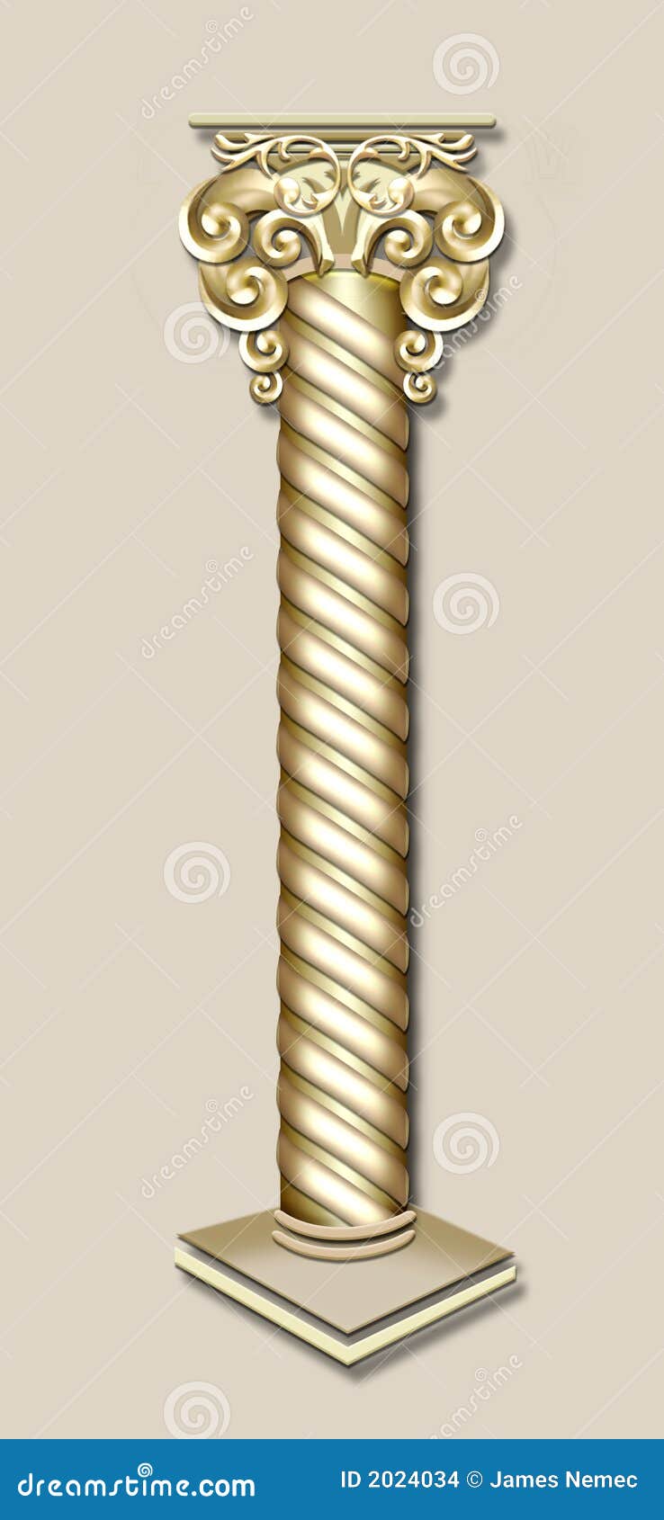 Ornate Vintage column stock illustration. Illustration of library - 2024034