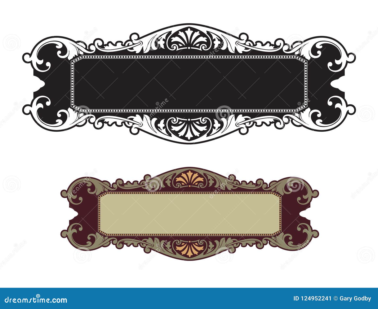 Turn-of-the-century Vintage Panel Design Element Stock Illustration ...