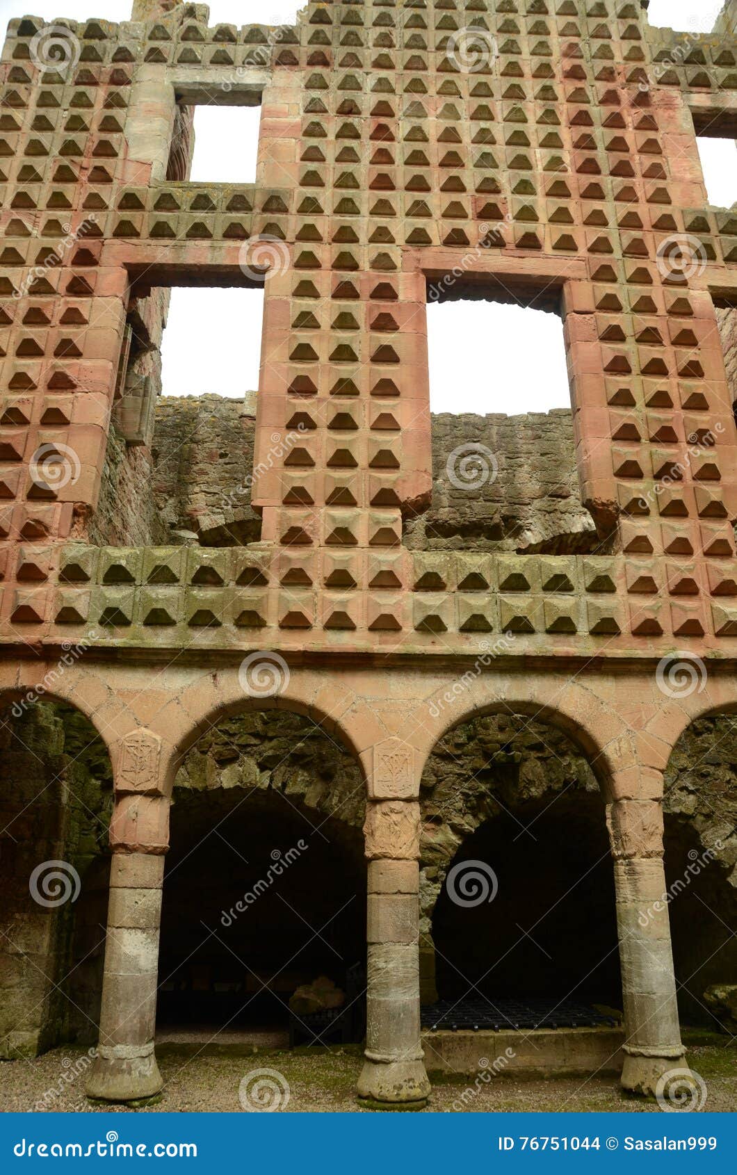 Ornate Wall in castle stock photo. Image of tile, masonry - 76751044