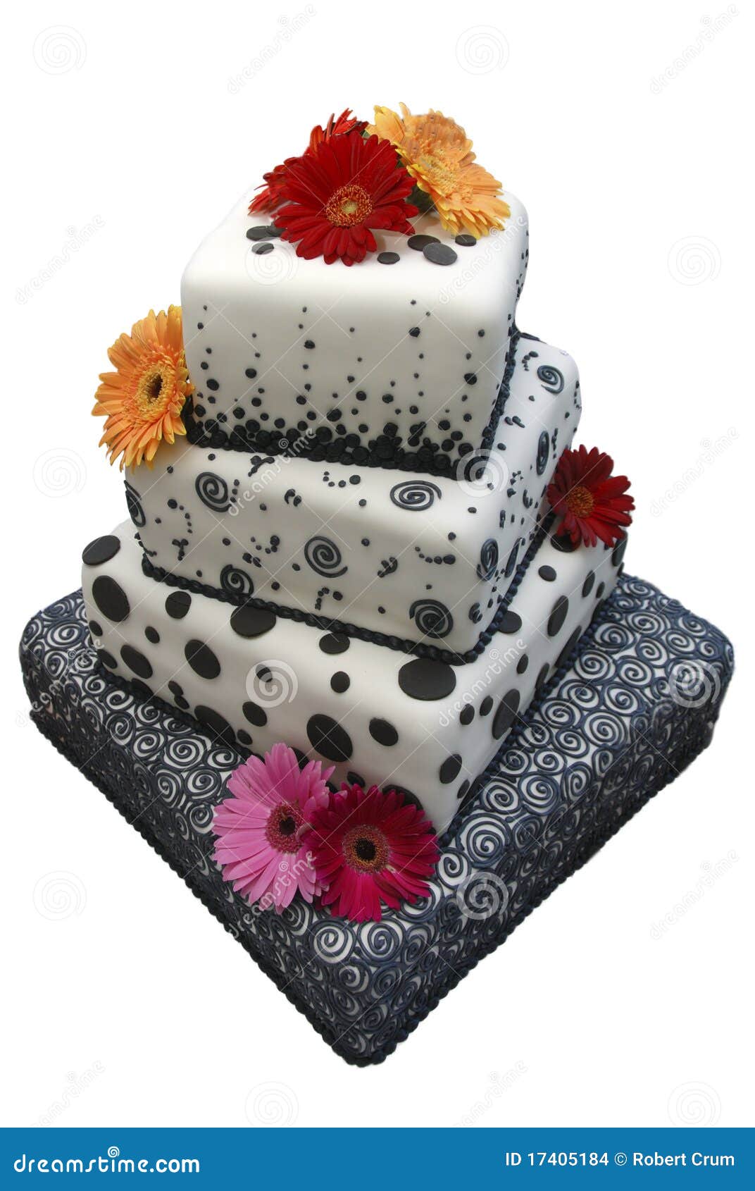 Ornate wedding cake stock photo. Image of flowers, reception - 17405184