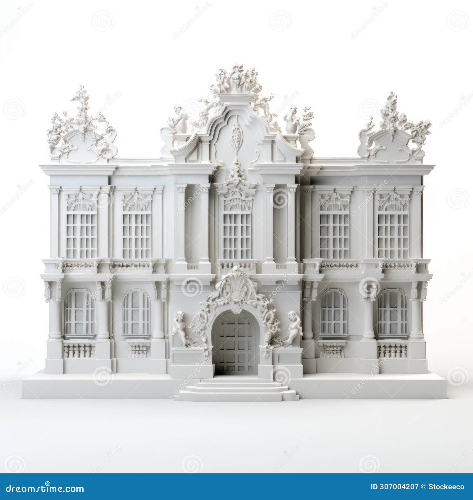 3d Model Of Baroque Architecture Medieval Entrance Gate For Cartoons ...