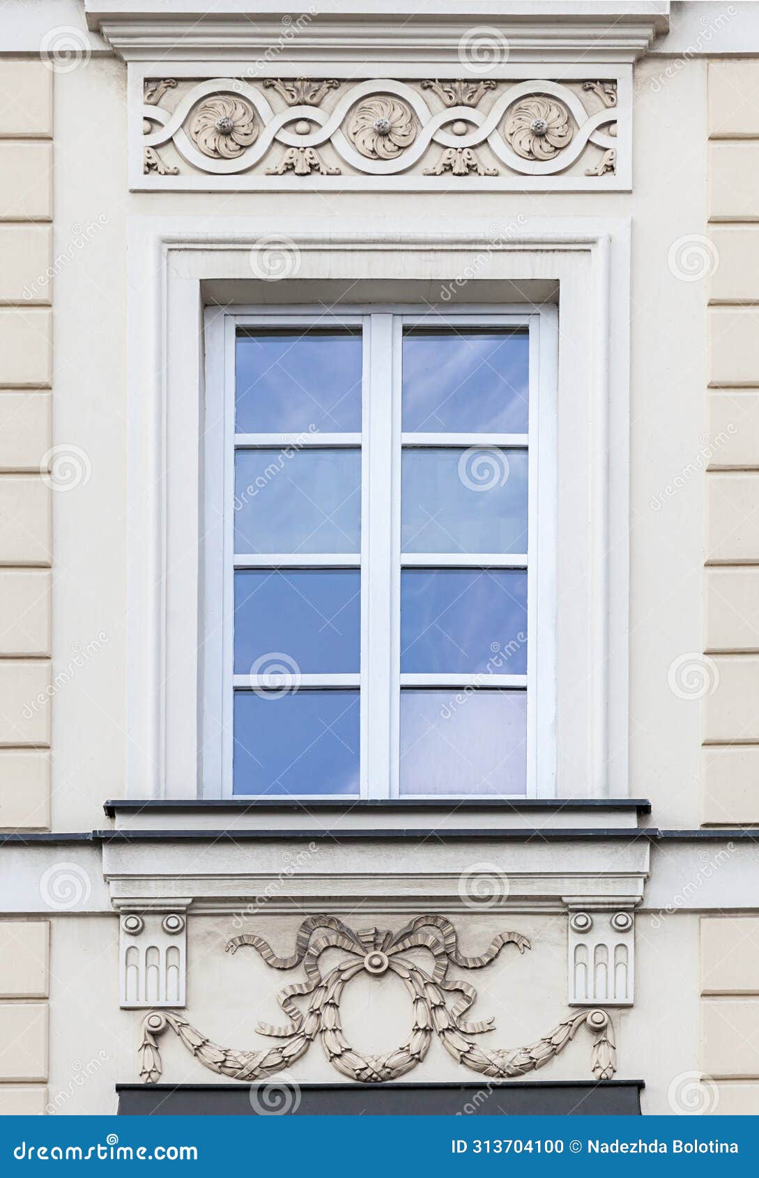 Ornate Window of an Old Building Stock Photo - Image of architectural ...