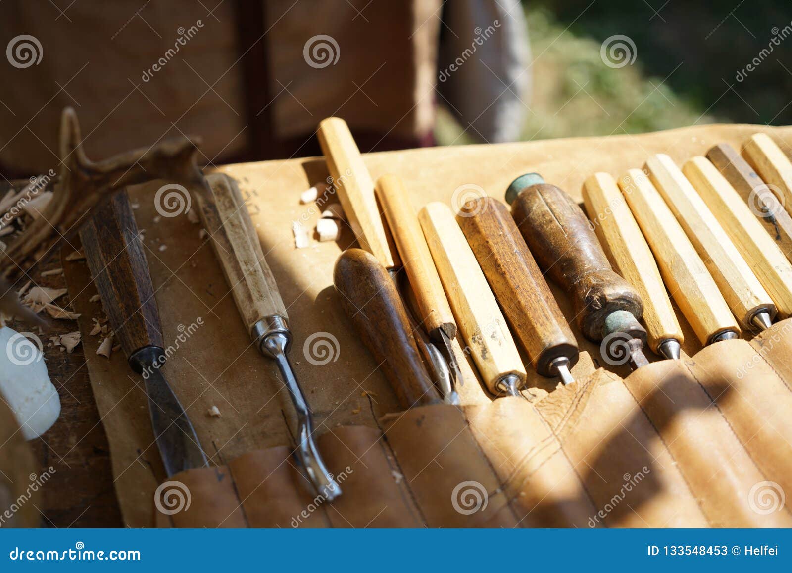 Ornate Woodworking with Old Tools Stock Image - Image of vintage ...